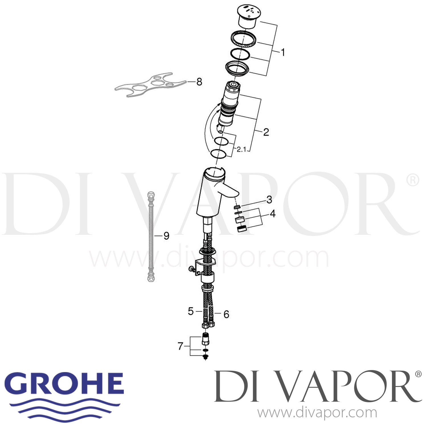 Grohe 36110000 Contromix Public Self-Closing Basin Mixer (1/2 Inch ...