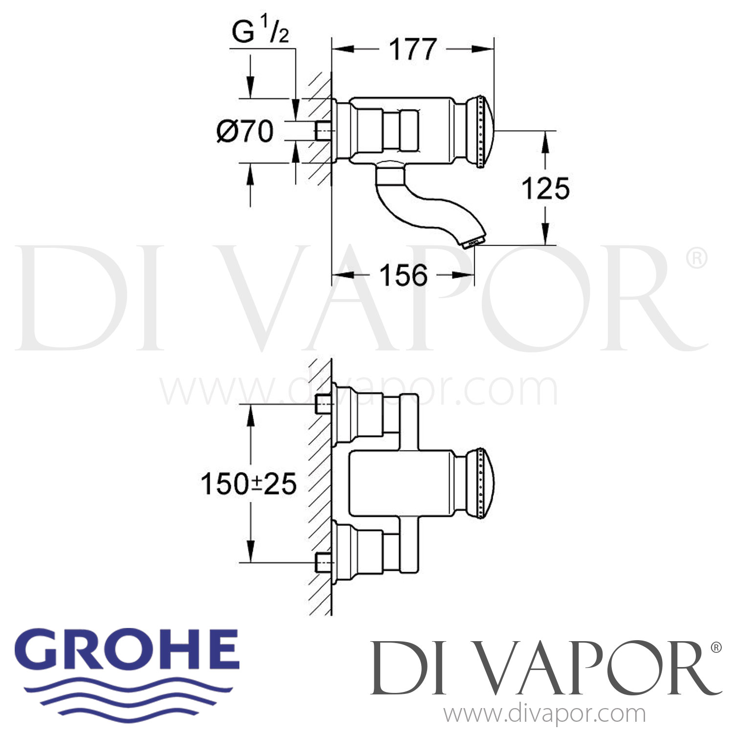 Grohe 36114000 Contromix Public Self-Closing Basin Mixer with Mixing ...