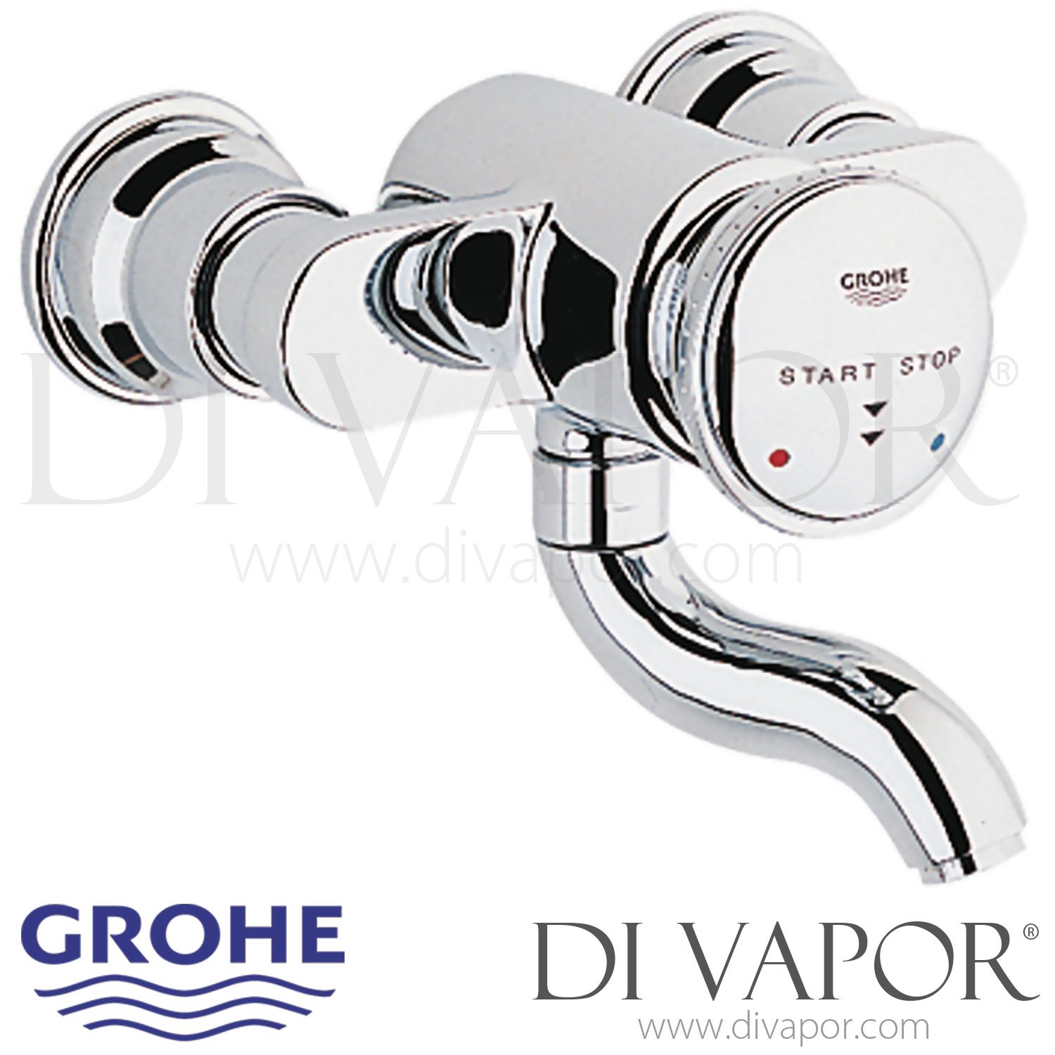 Grohe 36114000 Contromix Public Self-Closing Basin Mixer with Mixing ...