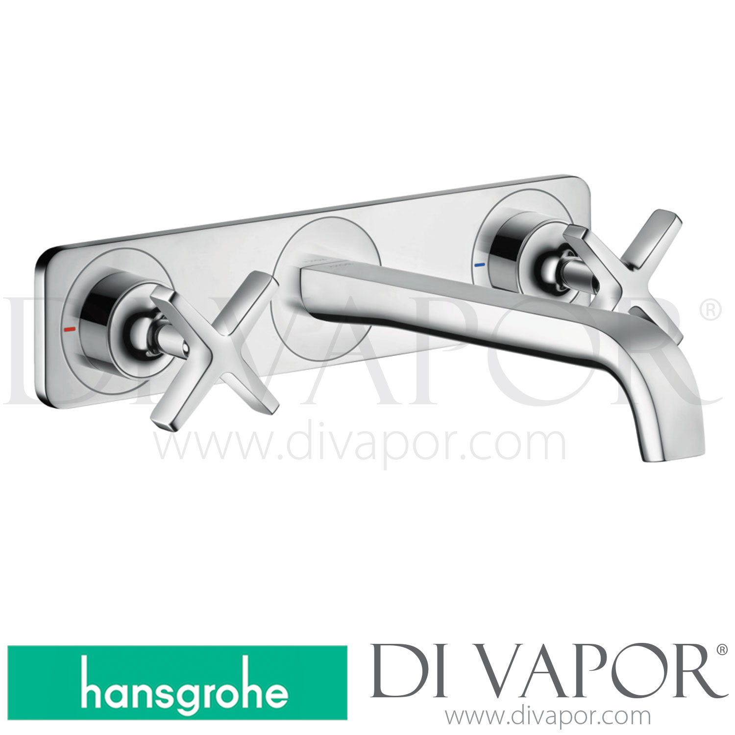 Hansgrohe 36115000 AXOR Citterio E 3-Hole Basin Mixer for Concealed ...