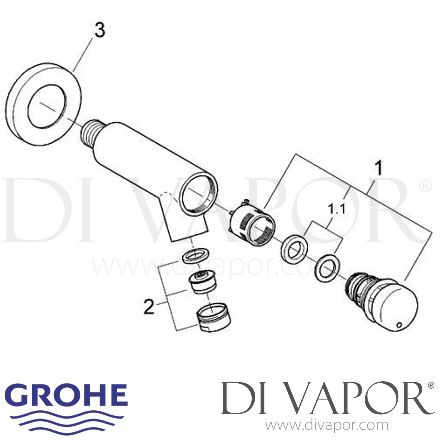Grohe 36178 Contropress Wall M.BL.LOW P. Shower Spre Parts