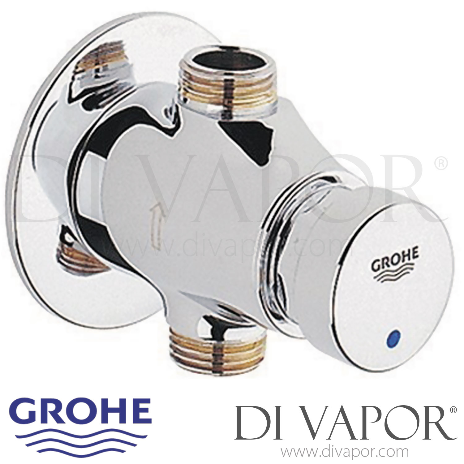 Grohe 36185 | 36185000 Contropress Self-Closing Gate Valve (1/2 Inch ...