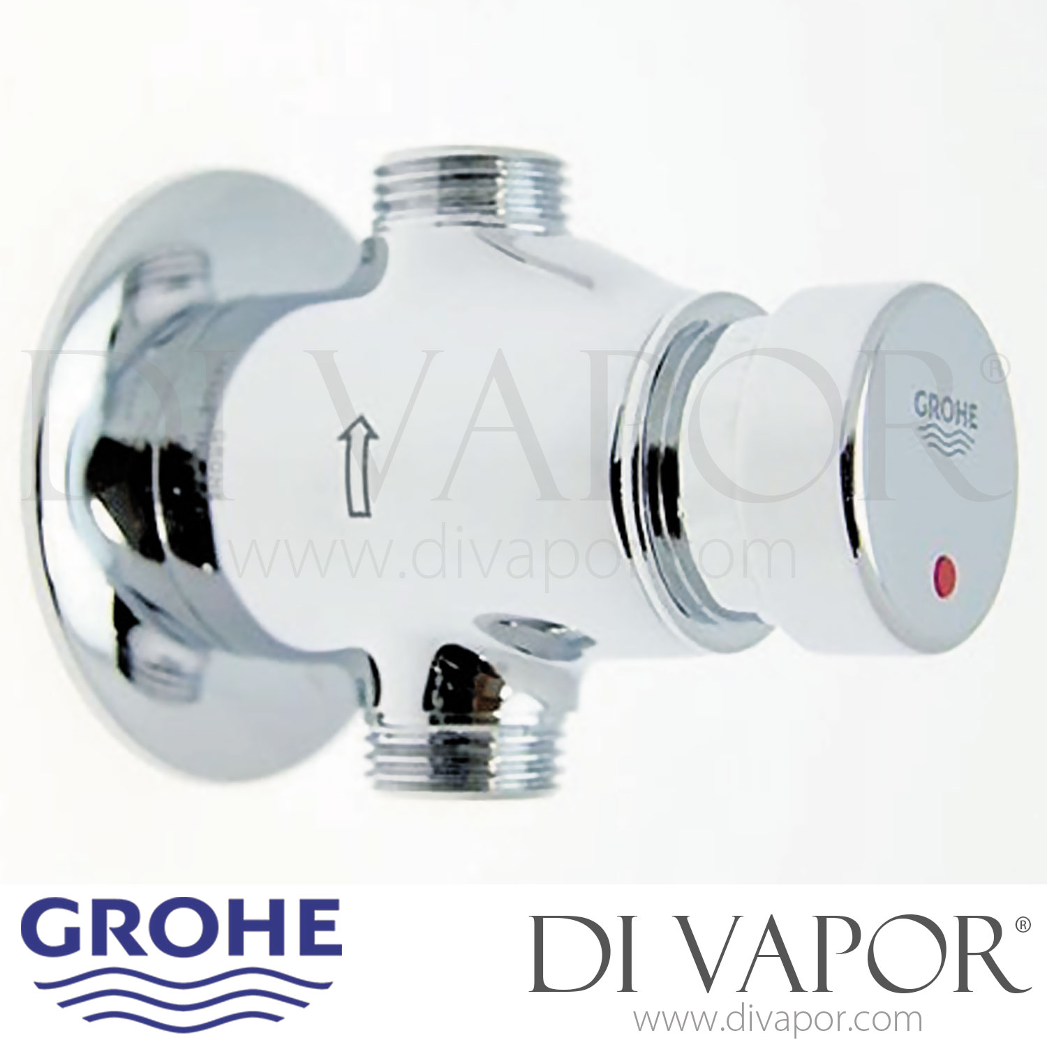 Grohe 36186 | 36186000 Contropress Self-Closing Gate Valve (1/2 Inch ...
