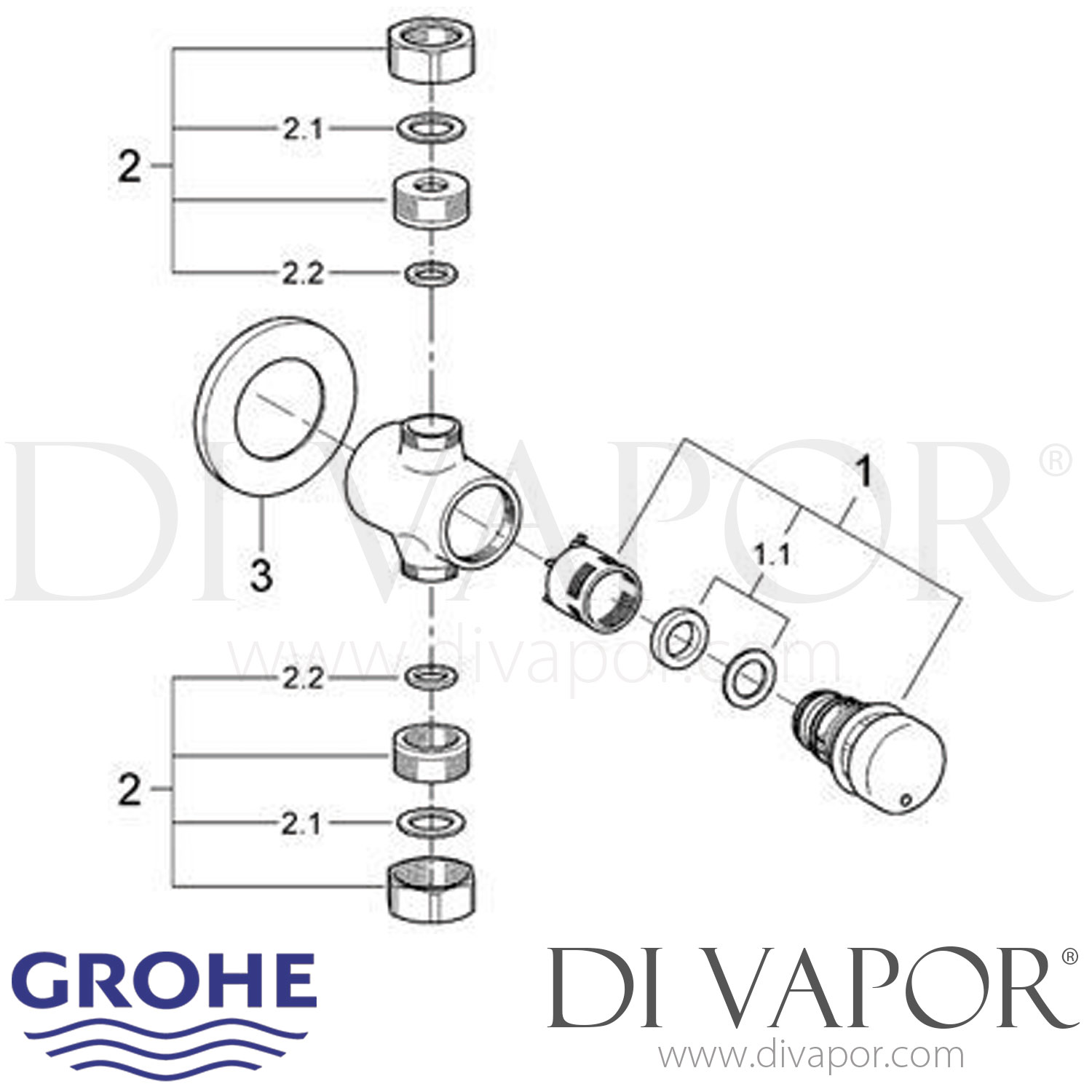 Grohe 36187 | 36187000 Contropress Self-Closing Gate Valve (1/2 Inch ...