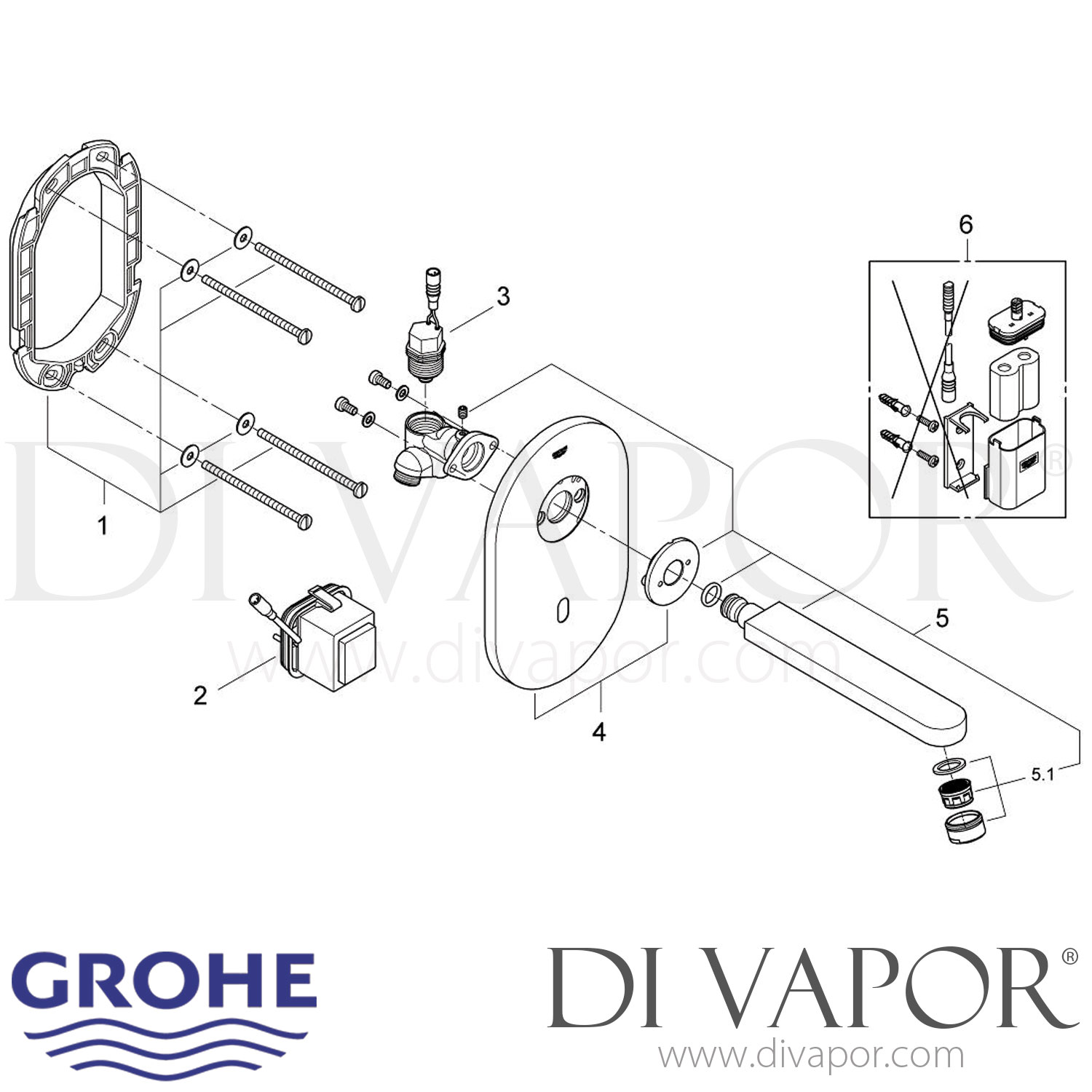 Grohe Euroeco Cosmopolitan E Infra-Red Electronic Wall Basin Tap - 2010 ...