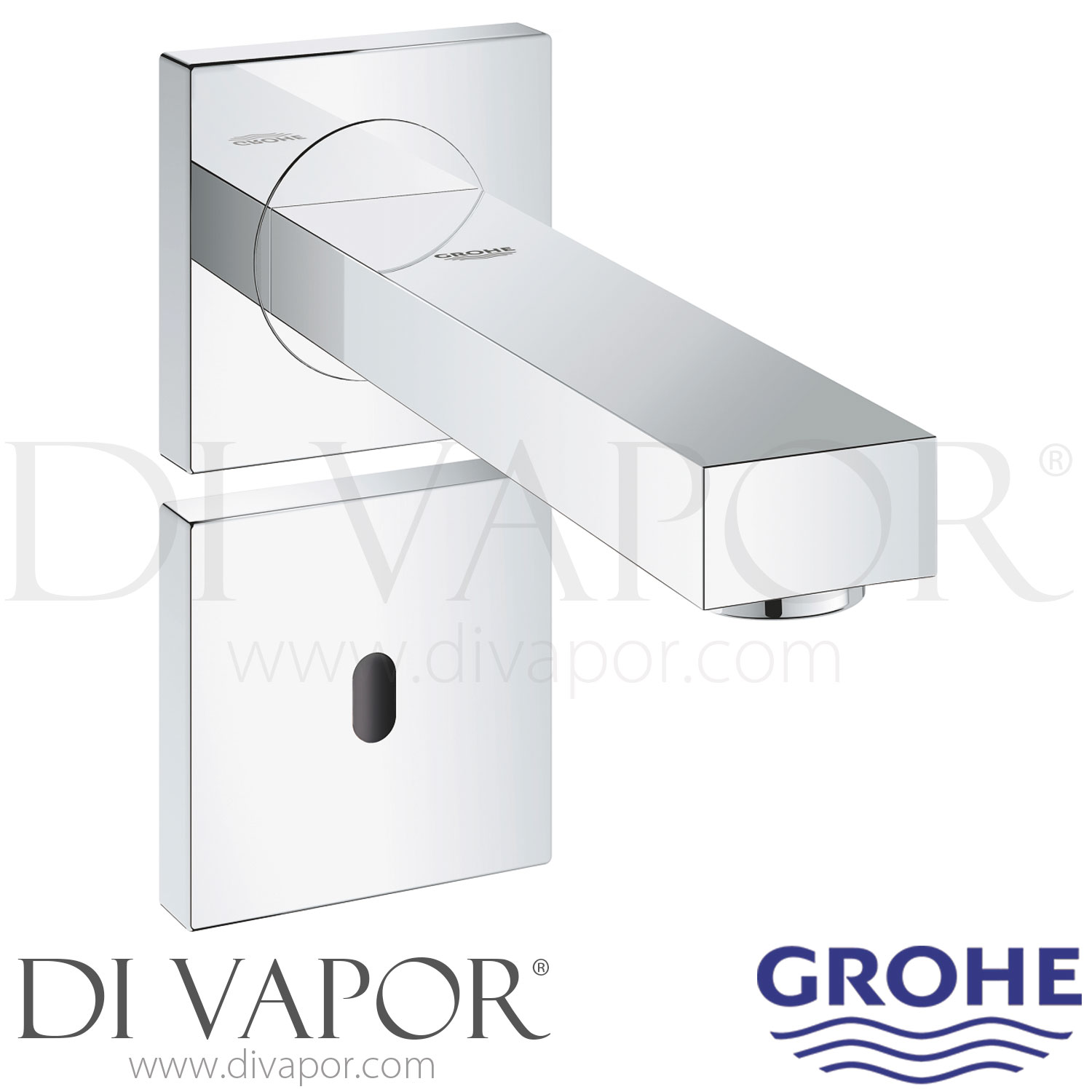 Grohe 36442000 Eurocube E Infra-Red Electronic Wall Basin Tap without ...