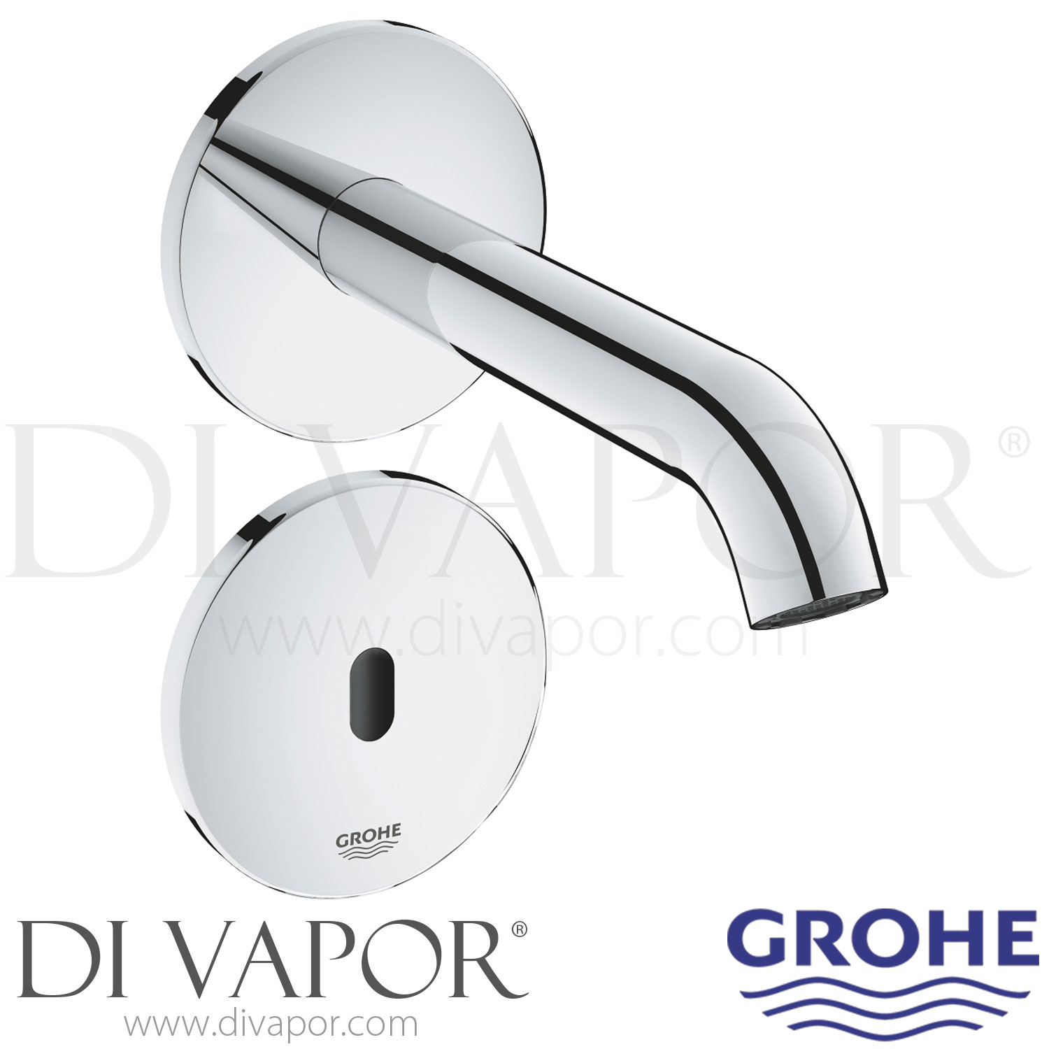 Grohe 36447000 Essence E Infra-Red Electronic Wall Basin Tap without ...