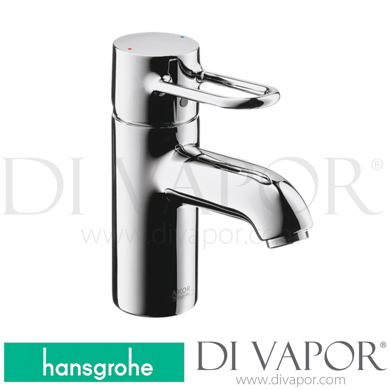 Hansgrohe 38012000 AXOR Uno Single Lever Basin Mixer with U-Handle for ...