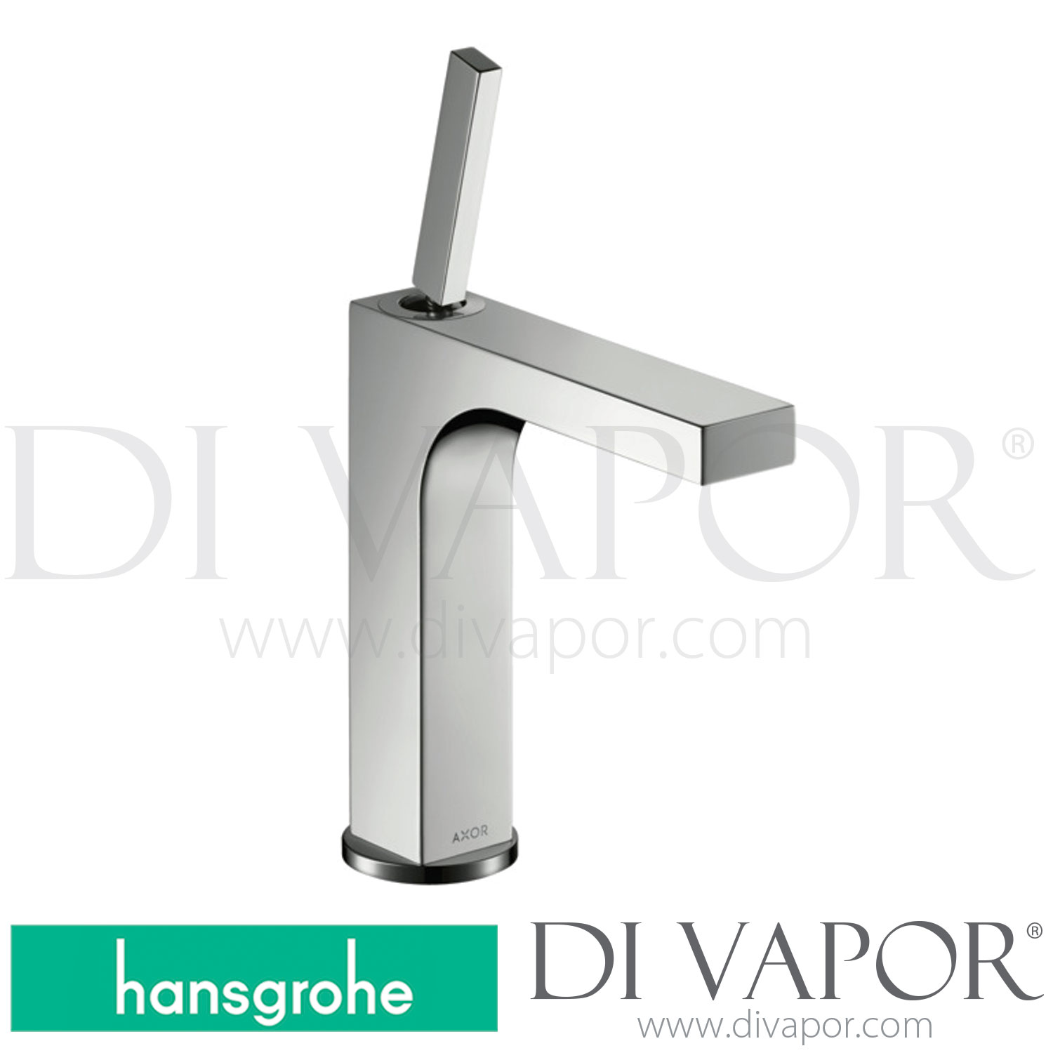 Hansgrohe 39033000 AXOR Citterio Single Lever Basin Mixer 180 with Pop ...