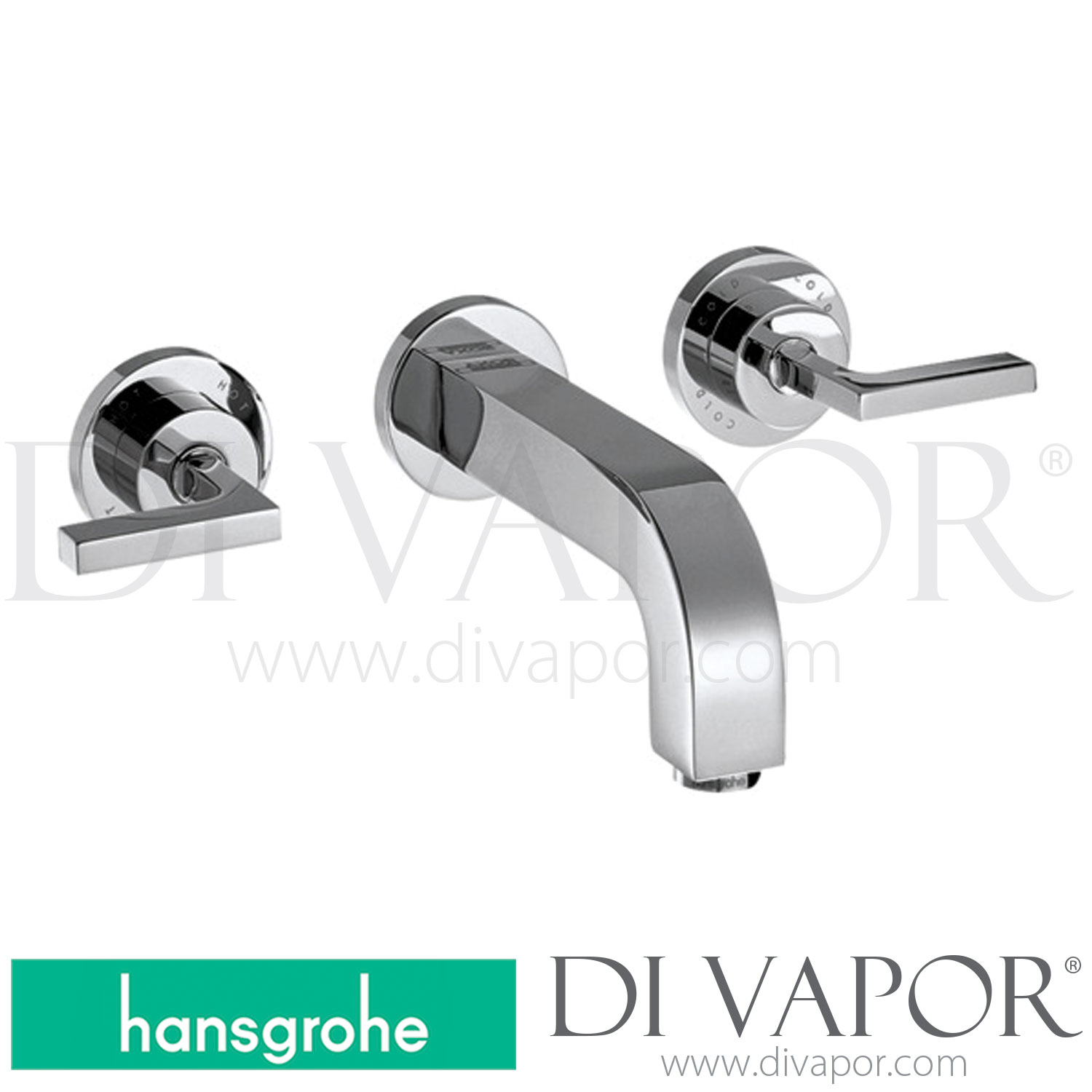 Hansgrohe 39315000 AXOR Citterio 3-Hole Basin Mixer for Concealed ...