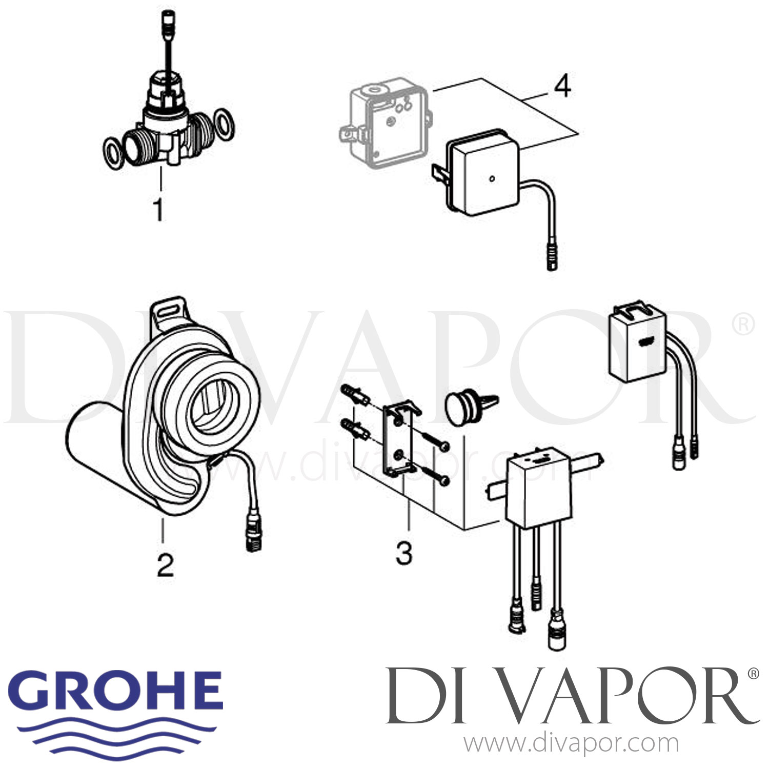 Grohe 39369000 Temperature Sensor with Bluetooth for Urinal Spare Parts