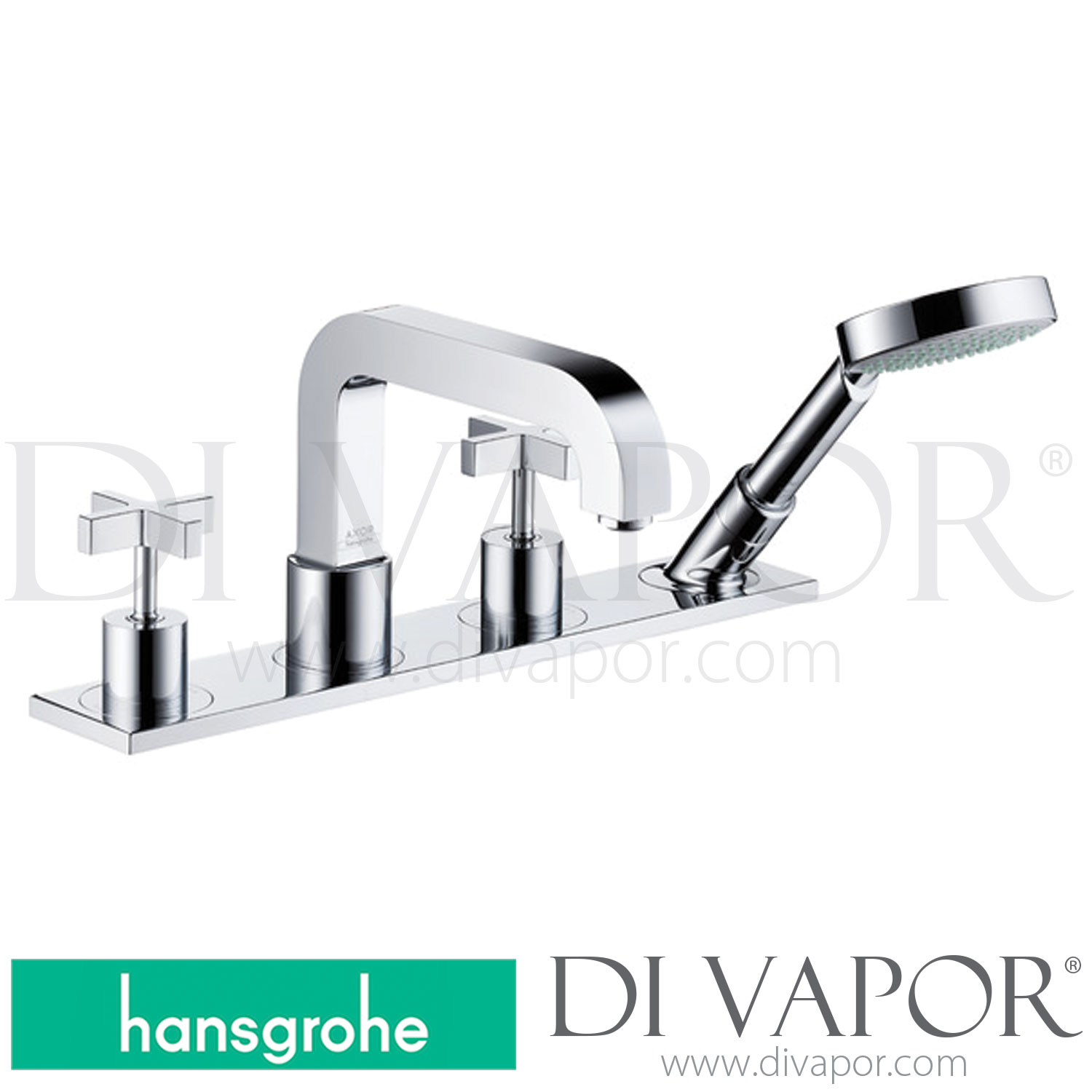Hansgrohe 39452000 AXOR Citterio 4-Hole Tile Mounted Bath Mixer with ...