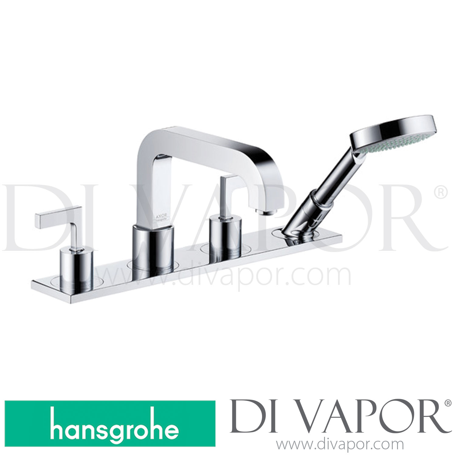 Hansgrohe 39456000 AXOR Citterio 4-Hole Tile Mounted Bath Mixer with ...
