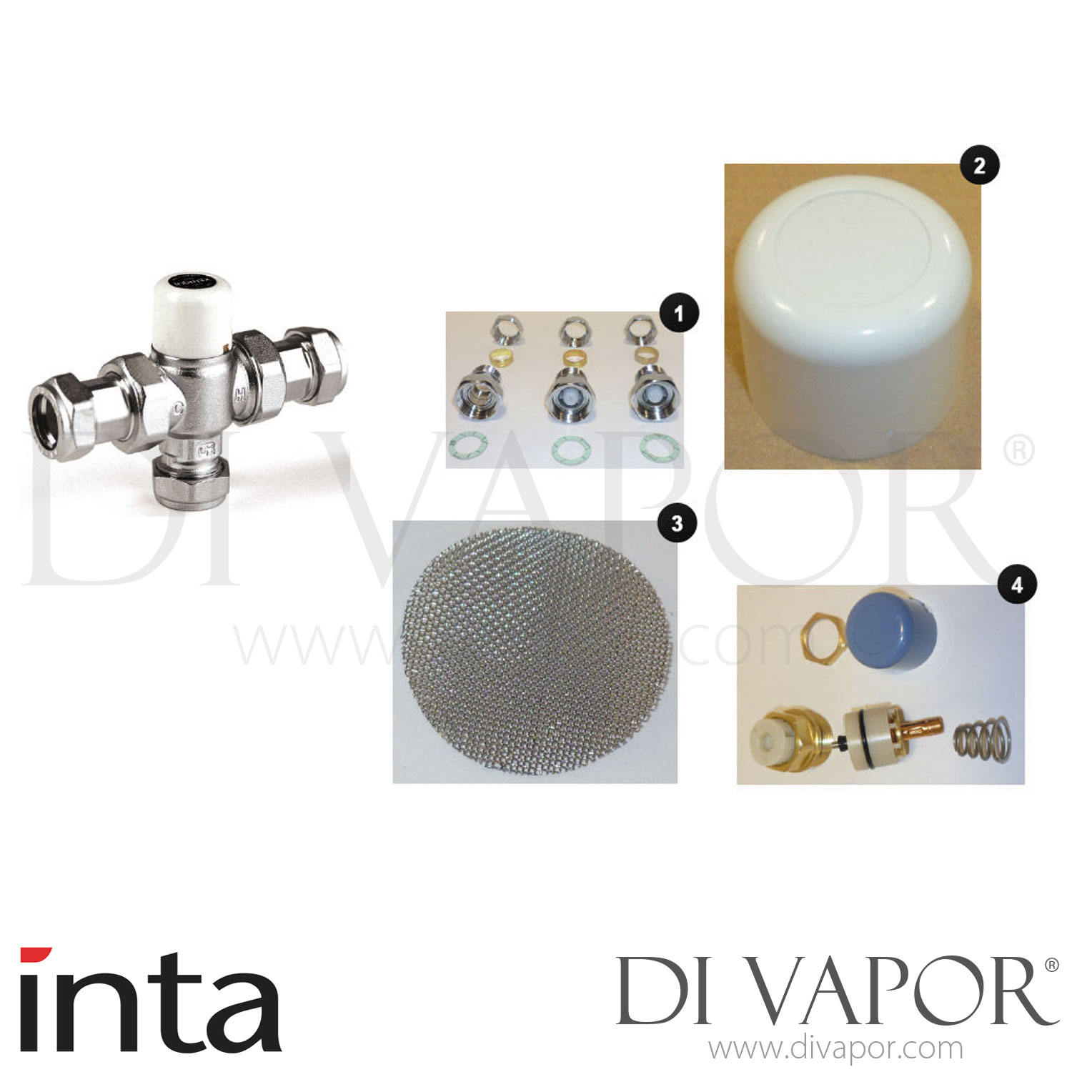 Inta 40022CP Intamix 22mm Thermostatic Mixing Valve Spare Parts