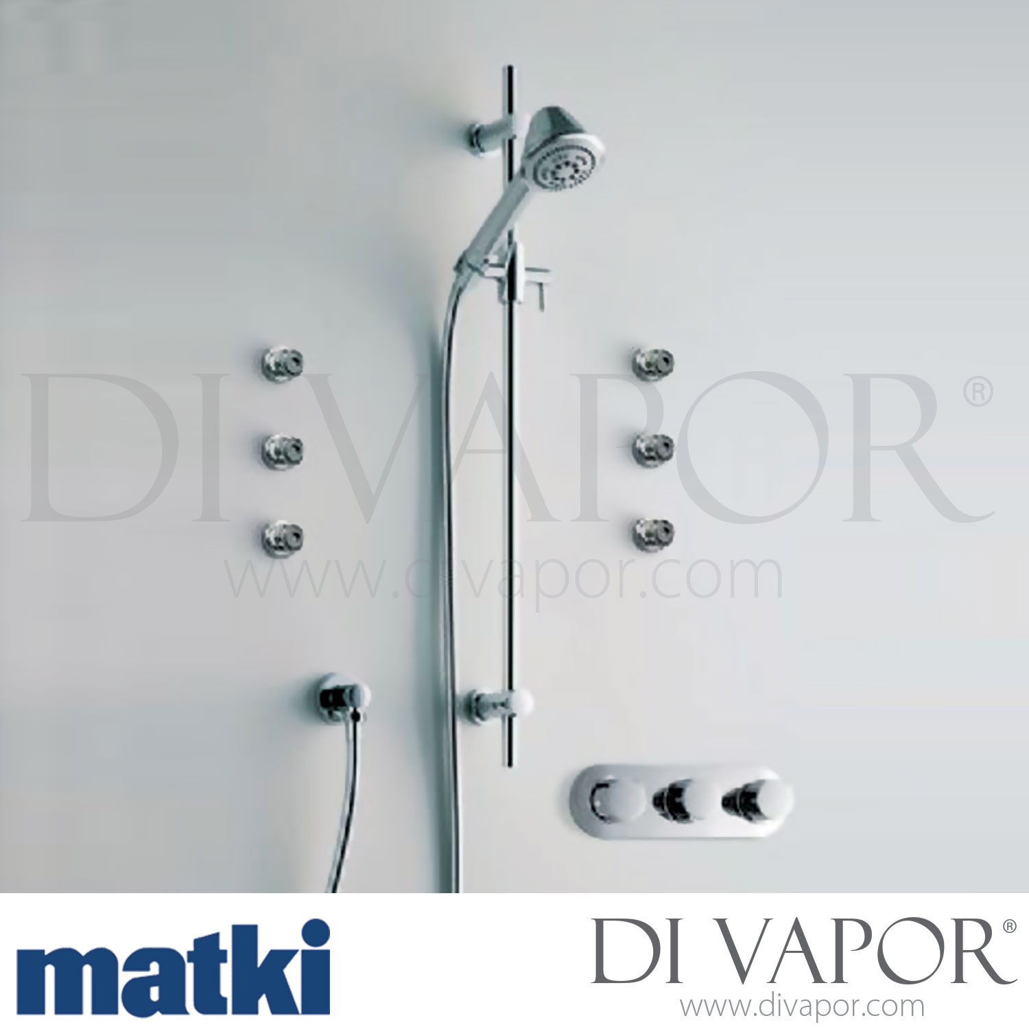 Matki 4221MF Precis Twin Outlet Thermostatic Shower Valve with Body ...
