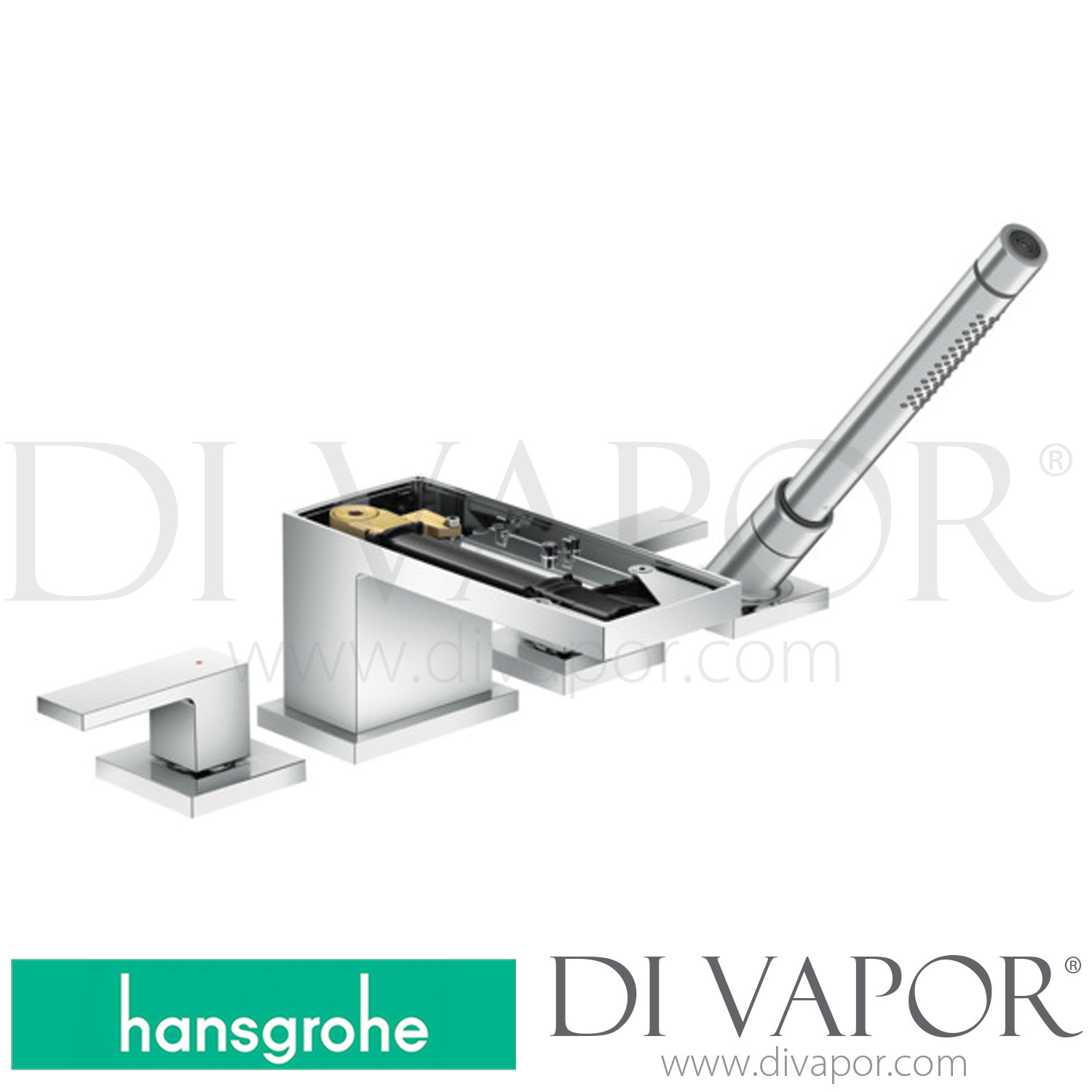 Hansgrohe 47432000 AXOR MyEdition 4-Hole Rim Mounted Bath Mixer without ...