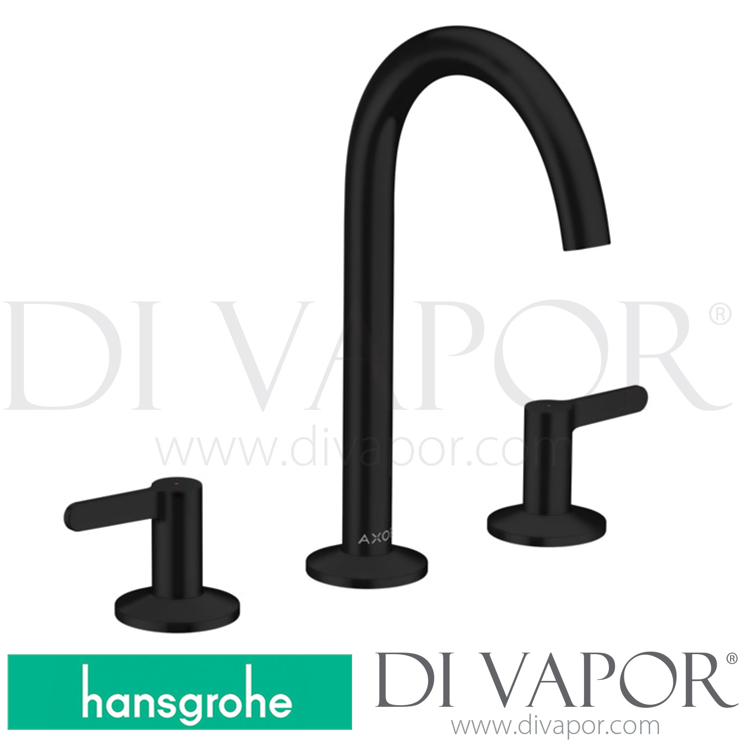 Hansgrohe 48050670 AXOR One 3-Hole Basin Mixer 170 with Push-Open Waste ...