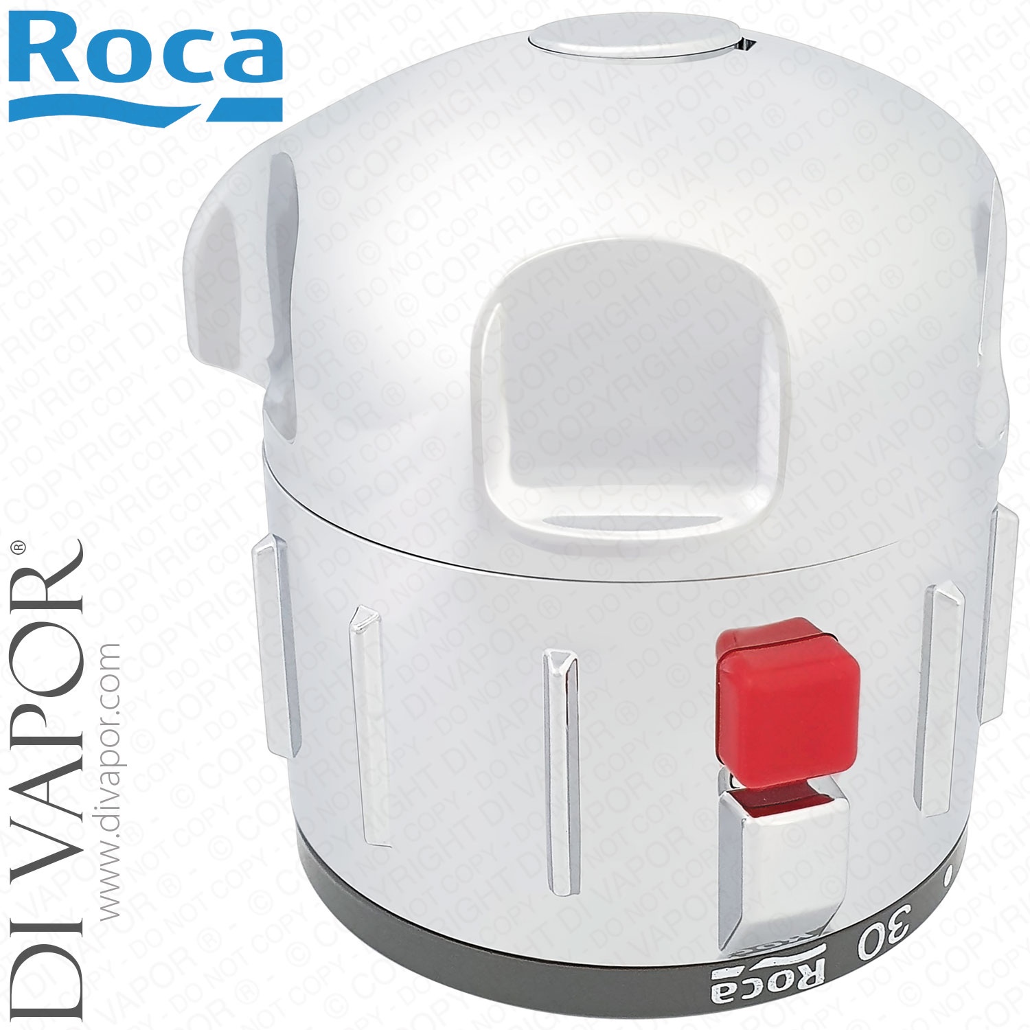 Roca PRADA-T Concealed Temperature Control Knob - Chrome