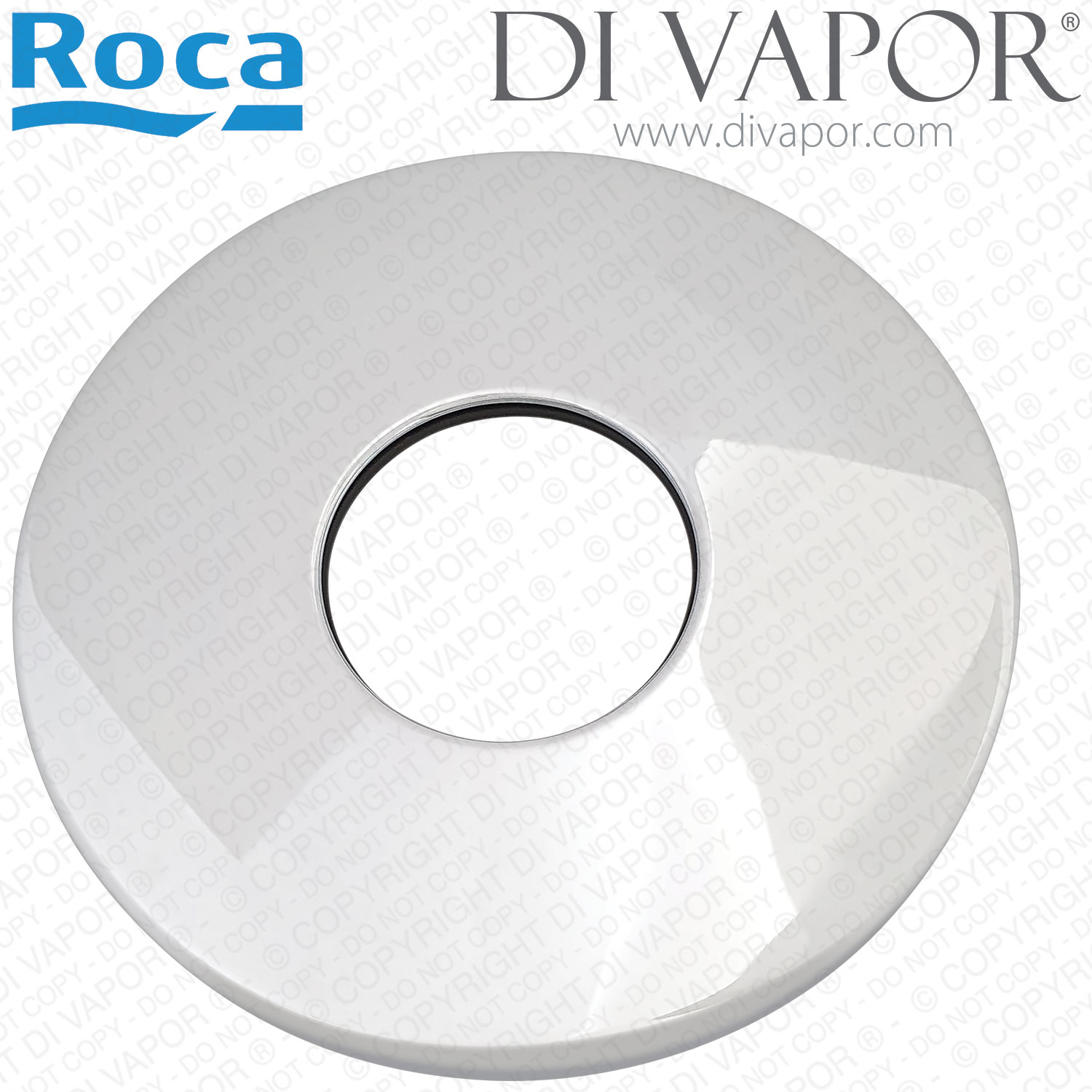 Roca PRADA-T Concealed Round Faceplate - Chrome