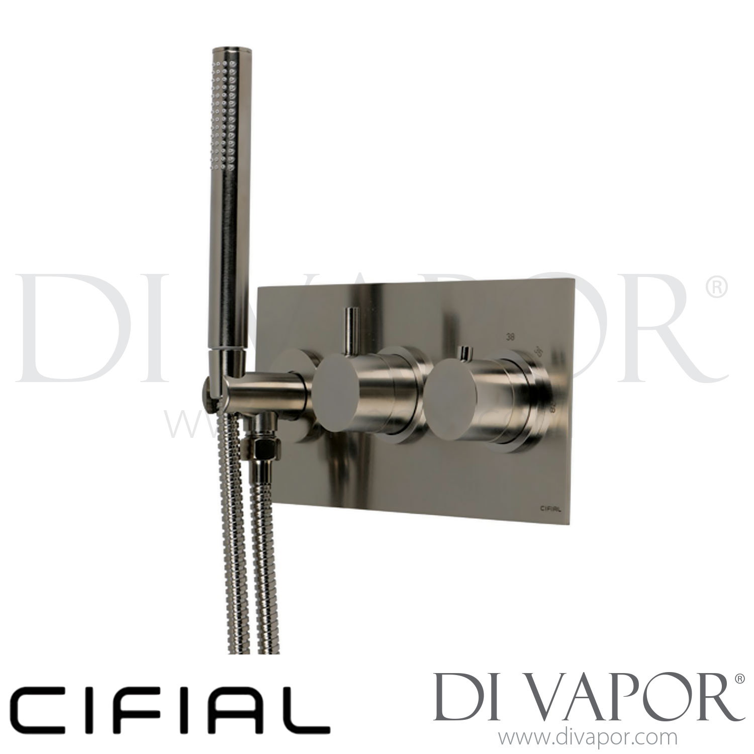 Cifial 600S38TH-x20 PVD X20 2 Control Landscape Thermostatic Shower ...