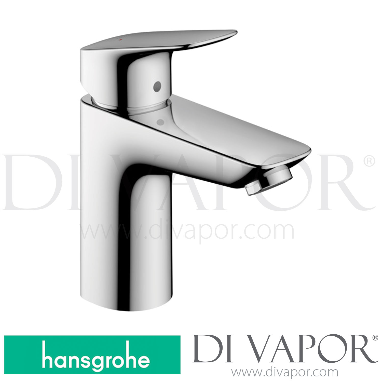 Hansgrohe 71100000 Logis Single Lever Basin Mixer 100 with Pop-Up Waste ...
