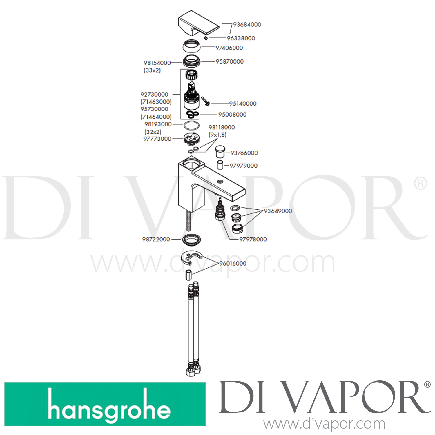 Hansgrohe 71464000 Vernis Shape Single Lever Bath and Shower Mixer ...