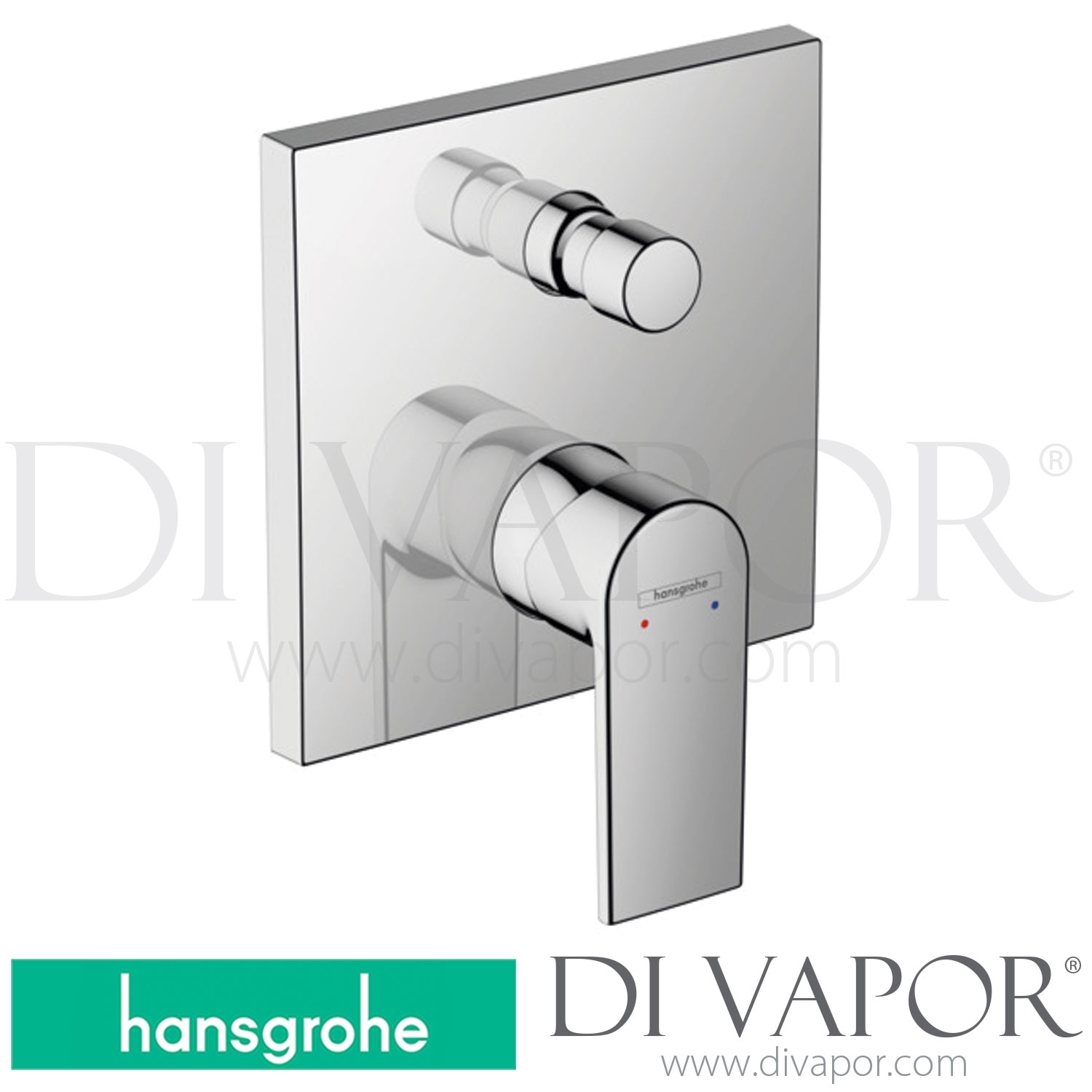Hansgrohe 71468000 Vernis Shape Single Lever Bath Mixer for Concealed ...
