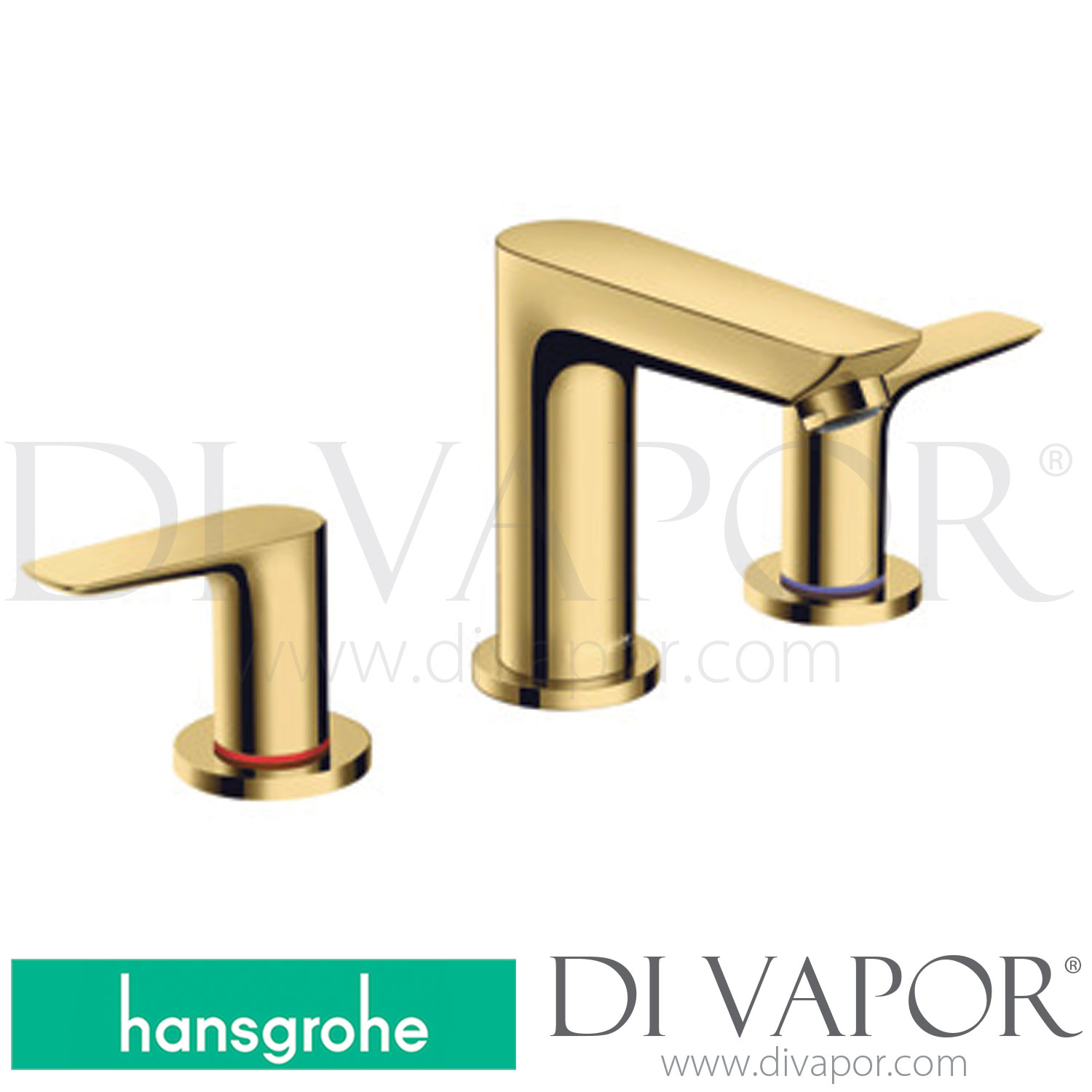 Hansgrohe 71733990 Talis E 3-Hole Basin Mixer with Pop-Up Waste Set >07 ...