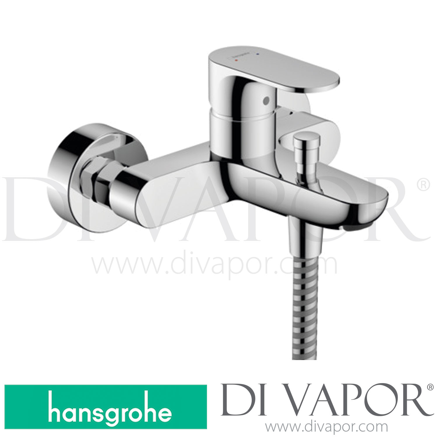 Hansgrohe 72440007 Rebris S Single Lever Bath Mixer for Exposed ...