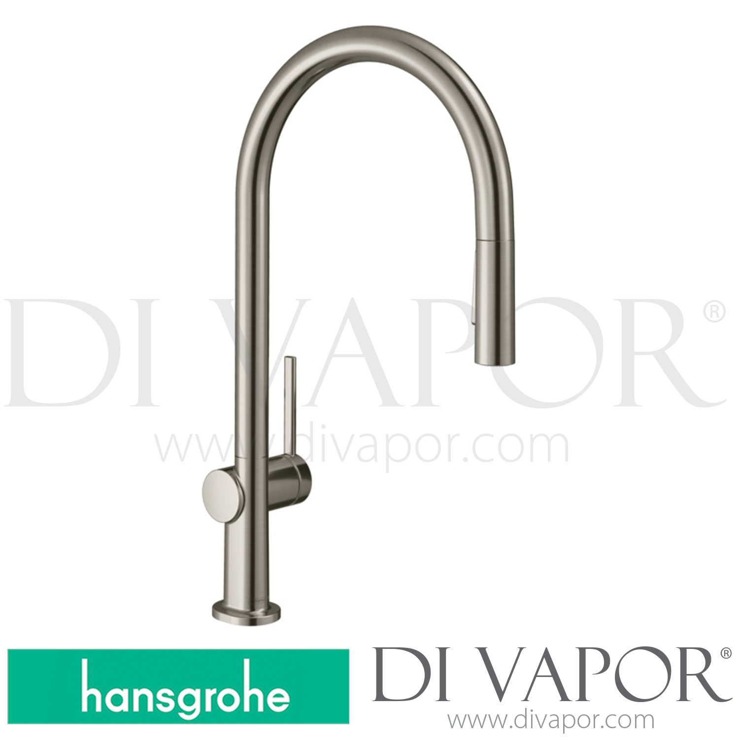 Hansgrohe 72800800 Talis M54 Single Lever Kitchen Mixer 210, Pull-Out ...