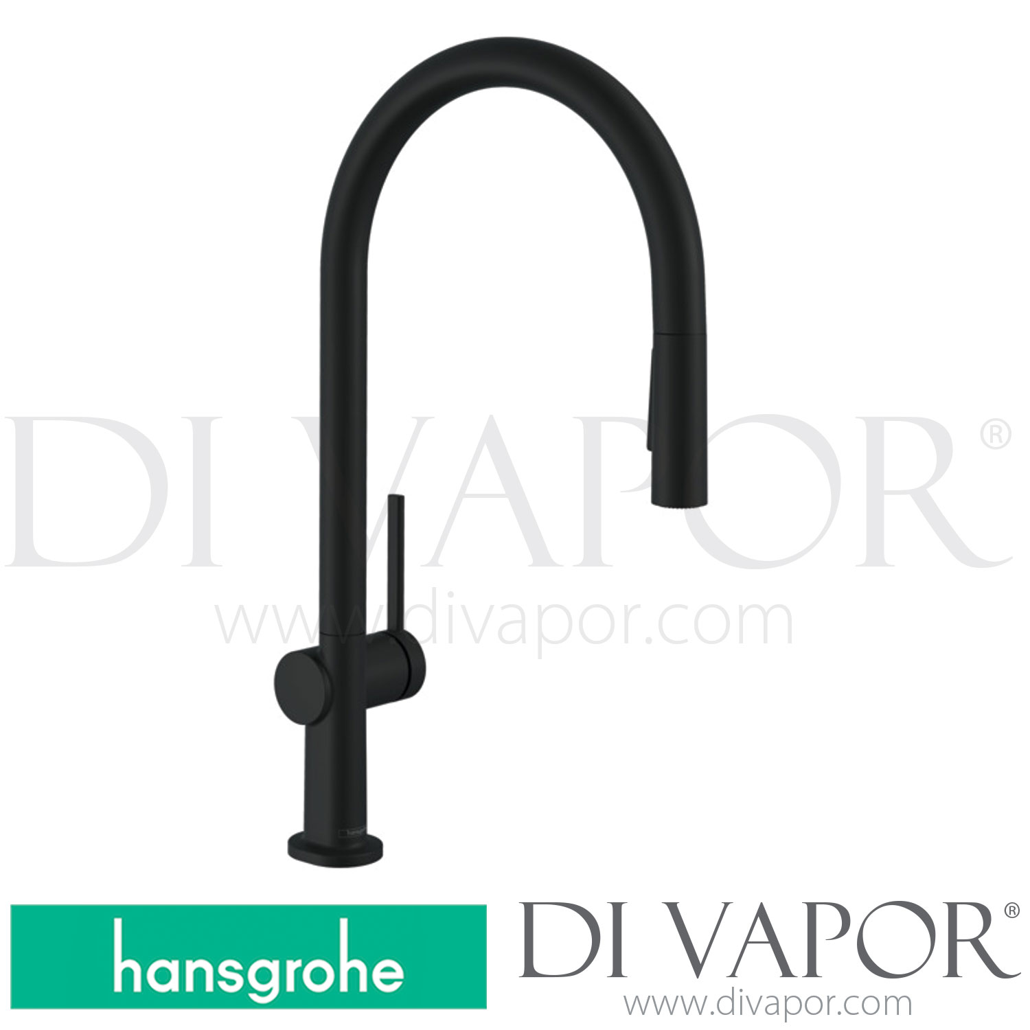 Hansgrohe 72801670 Talis M54 Single Lever Kitchen Mixer 210, Pull-Out ...