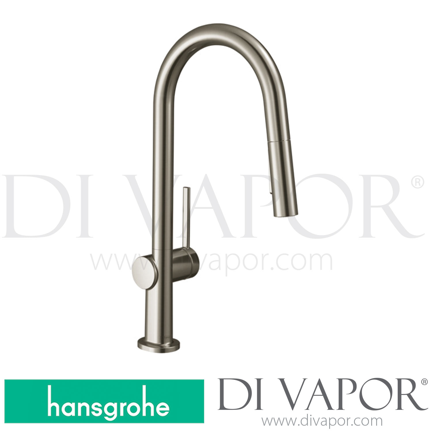 Hansgrohe 72801801 Talis N Single Lever Kitchen Mixer 210, Pull-Out ...