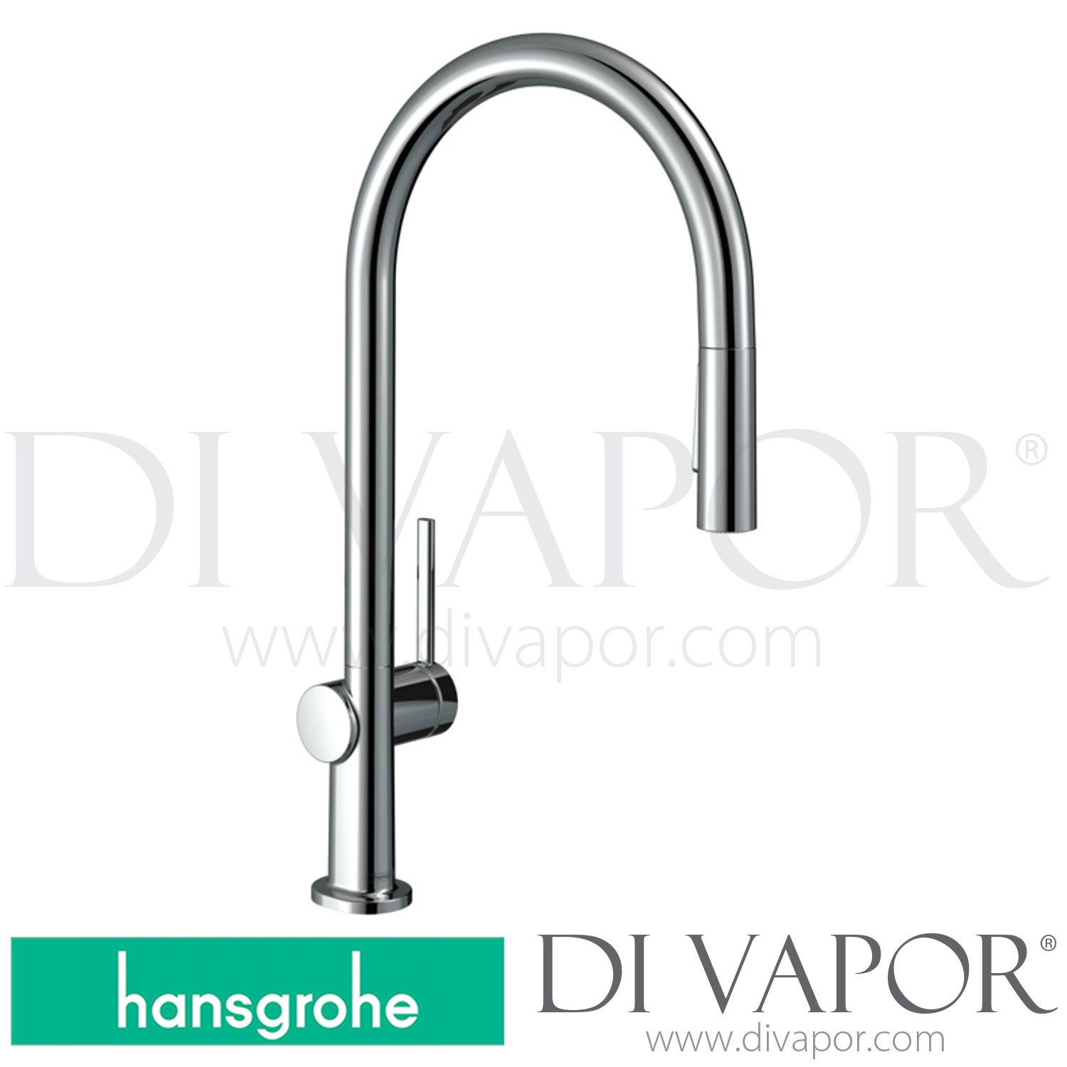 Hansgrohe 72842000 Talis M54 Single Lever Kitchen Mixer 210, Eco, Pull ...