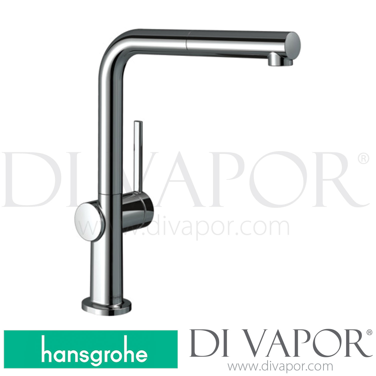 Hansgrohe 72845000 Talis M54 Single Lever Kitchen Mixer 270, Eco, Pull ...