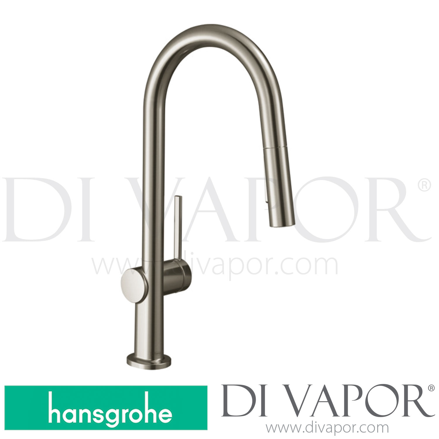 Hansgrohe 72846801 Talis N Single Lever Kitchen Mixer 180, Pull-Out ...