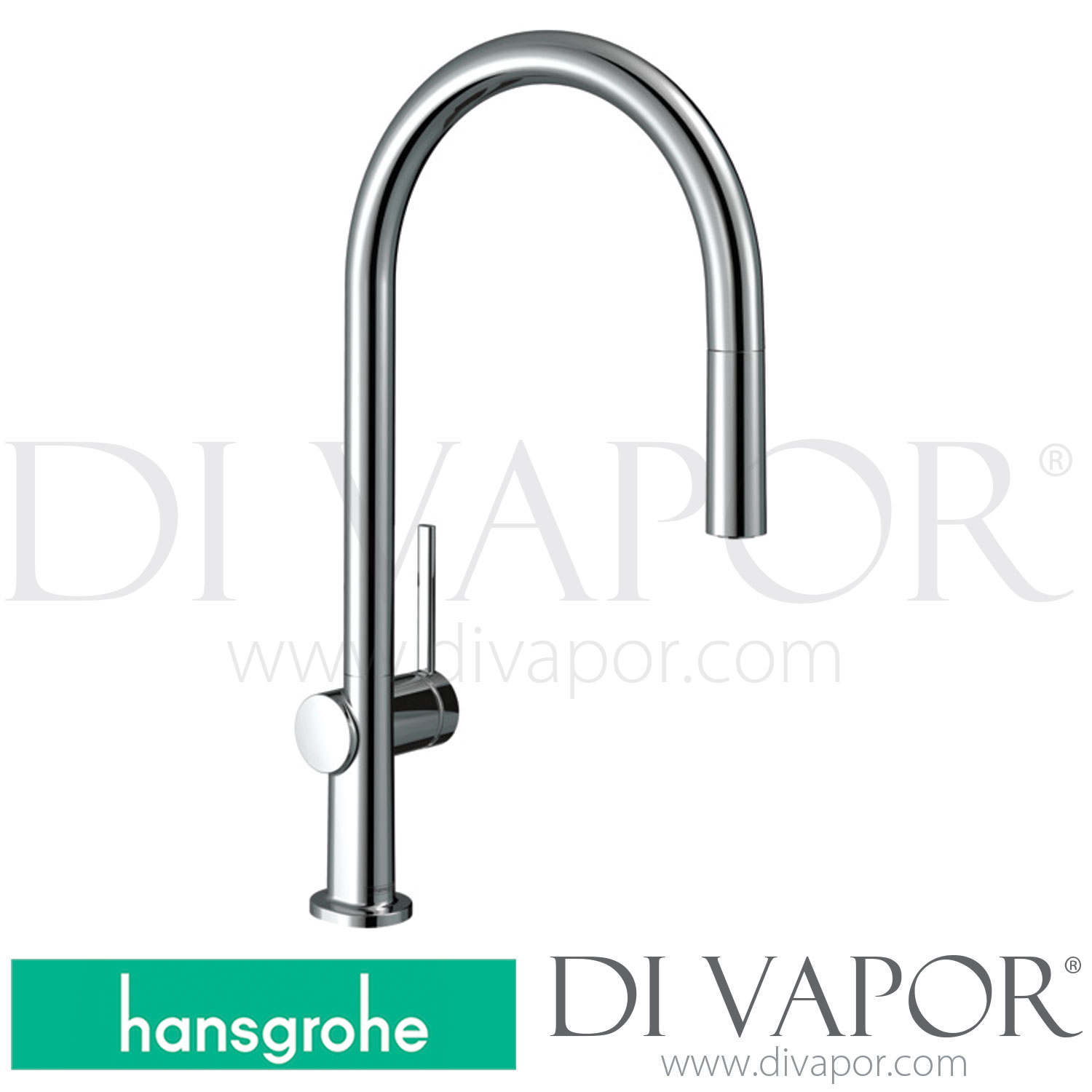 Hansgrohe 72848000 Talis M54 Single Lever Kitchen Mixer 210, Pull-Out ...