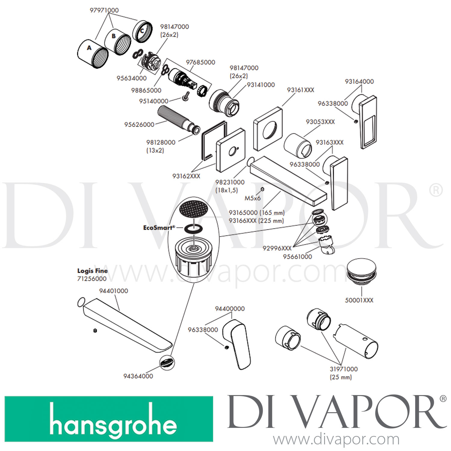 Hansgrohe 74526000 Metropol Single Lever Basin Mixer for Concealed ...