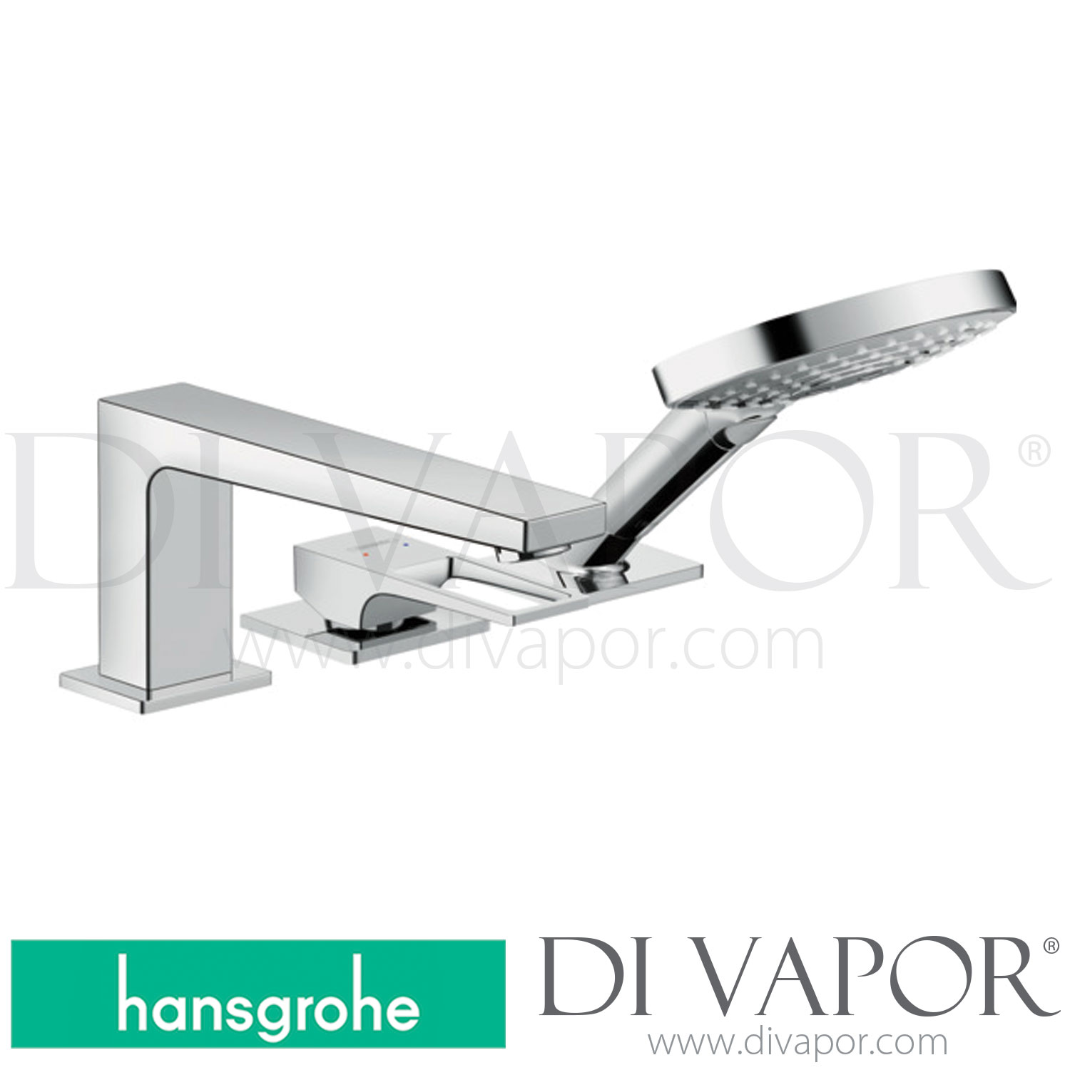 Hansgrohe 74550000 Metropol 3-Hole Rim Mounted Single Lever Bath Mixer ...