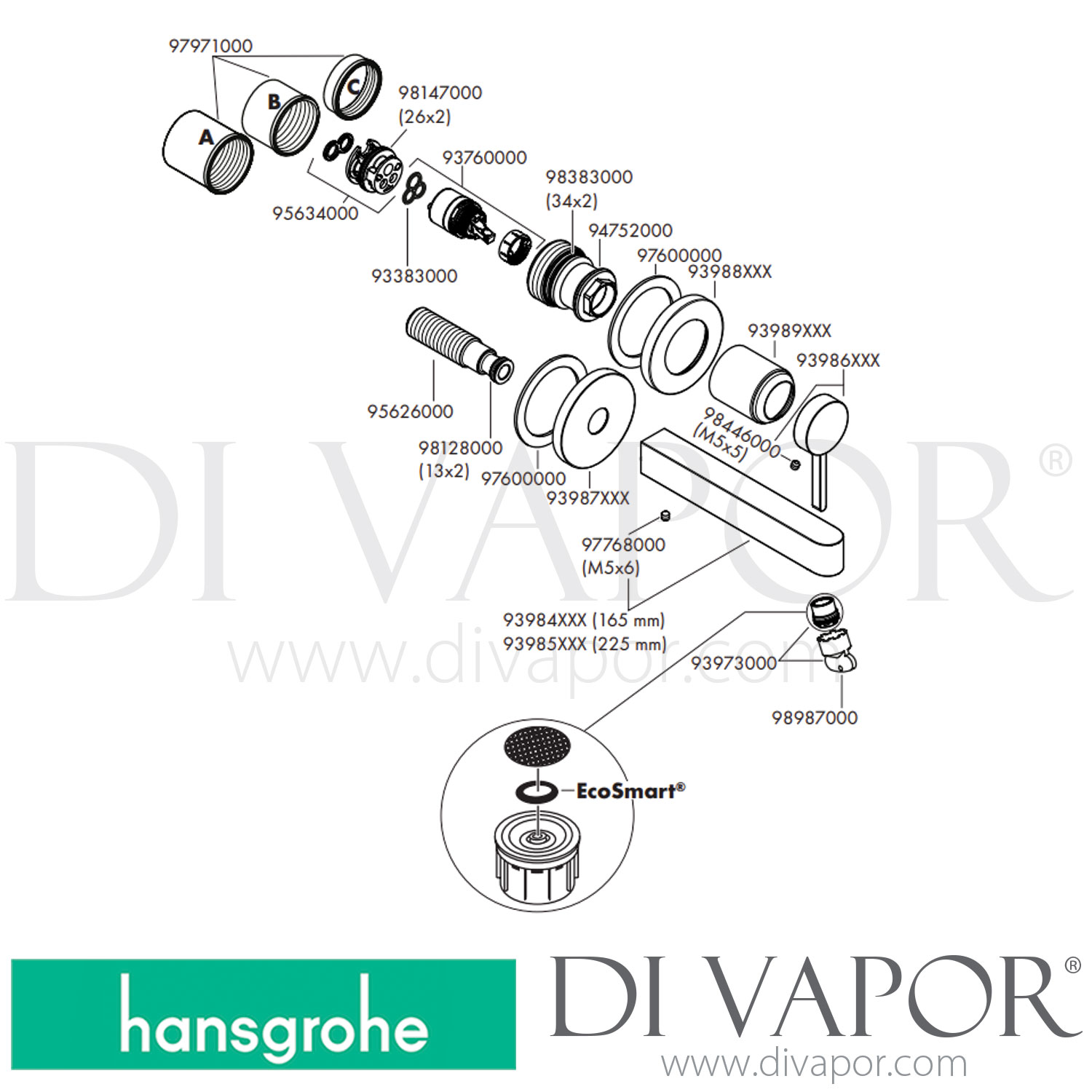 Hansgrohe 76051700 Finoris Single Lever Basin Mixer for Concealed ...