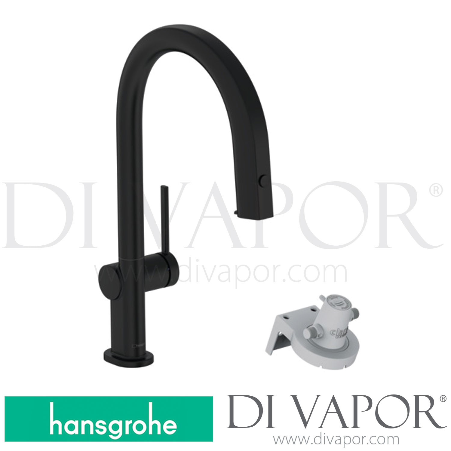 Hansgrohe 76803670 Aqittura M91 Filtersystem 210, Pull-Out Spout, 1Jet ...
