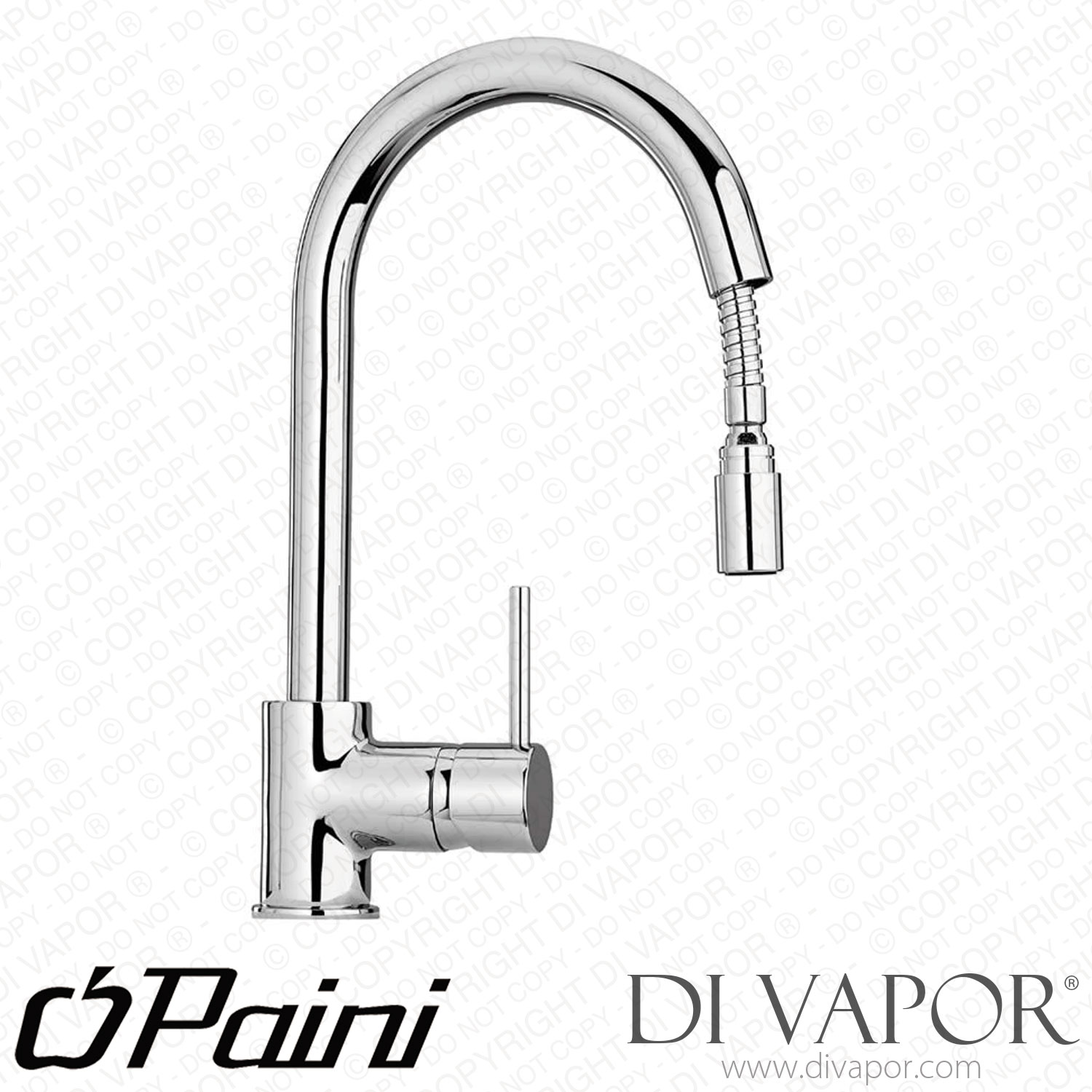 Paini 78CR591UK Cox Chrome Side Lever Pull Out Spray Kitchen Tap Spare ...
