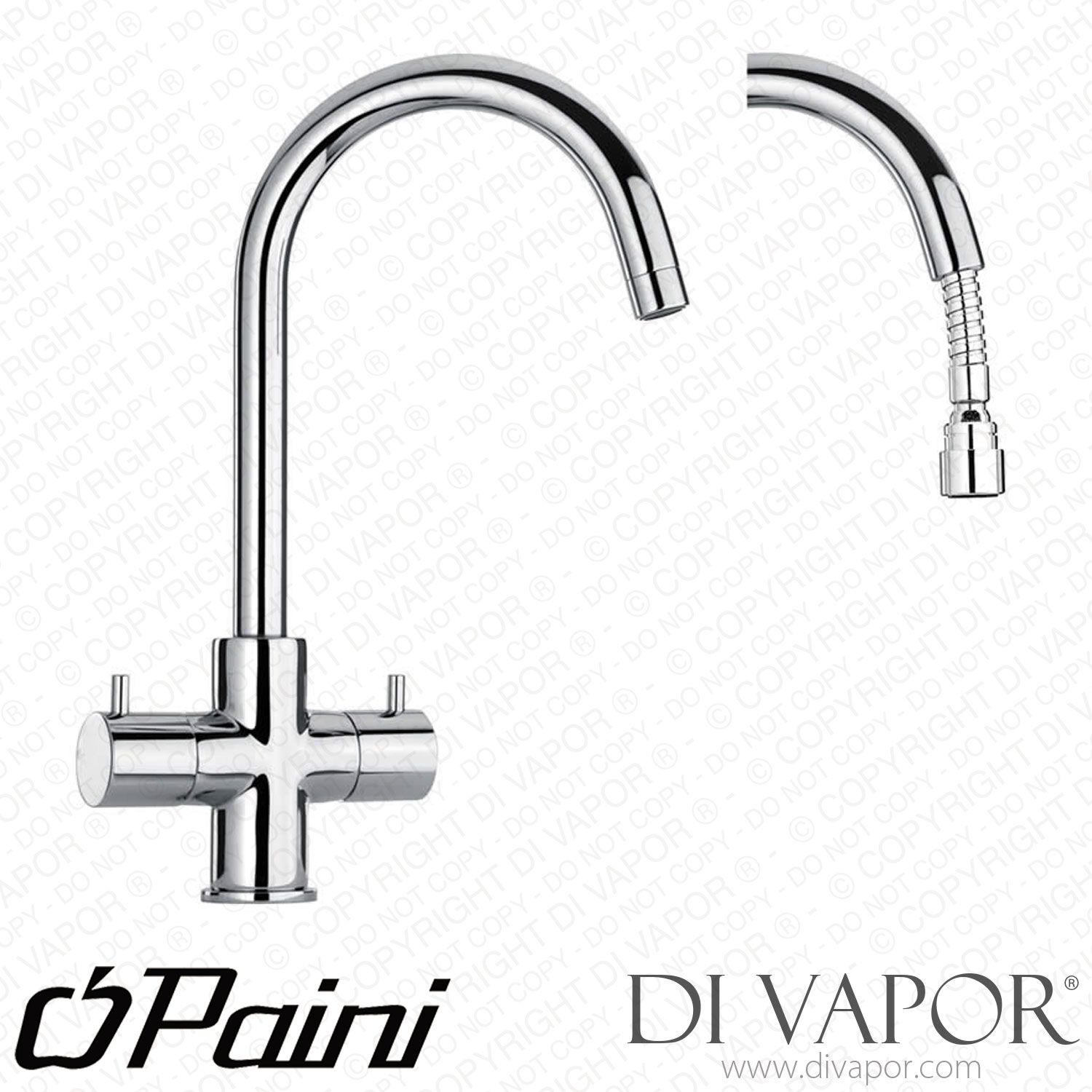 Paini 78PW491F4UK Cox Brushed Cruciform Mono Pull-Out Spray Spare Parts