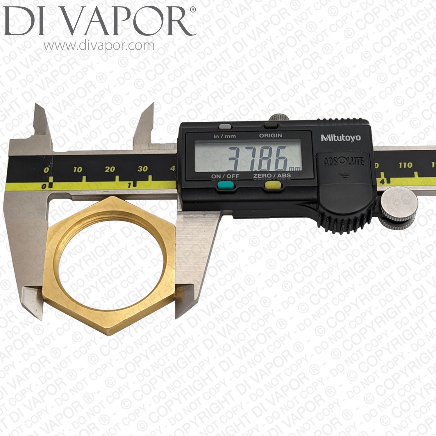 Female Locking Ring / Retaining Nut for 31.8mm Diameter Thread - Brass