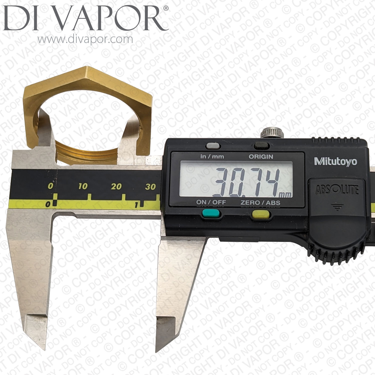 Female Locking Ring / Retaining Nut for 31.8mm Diameter Thread - Brass