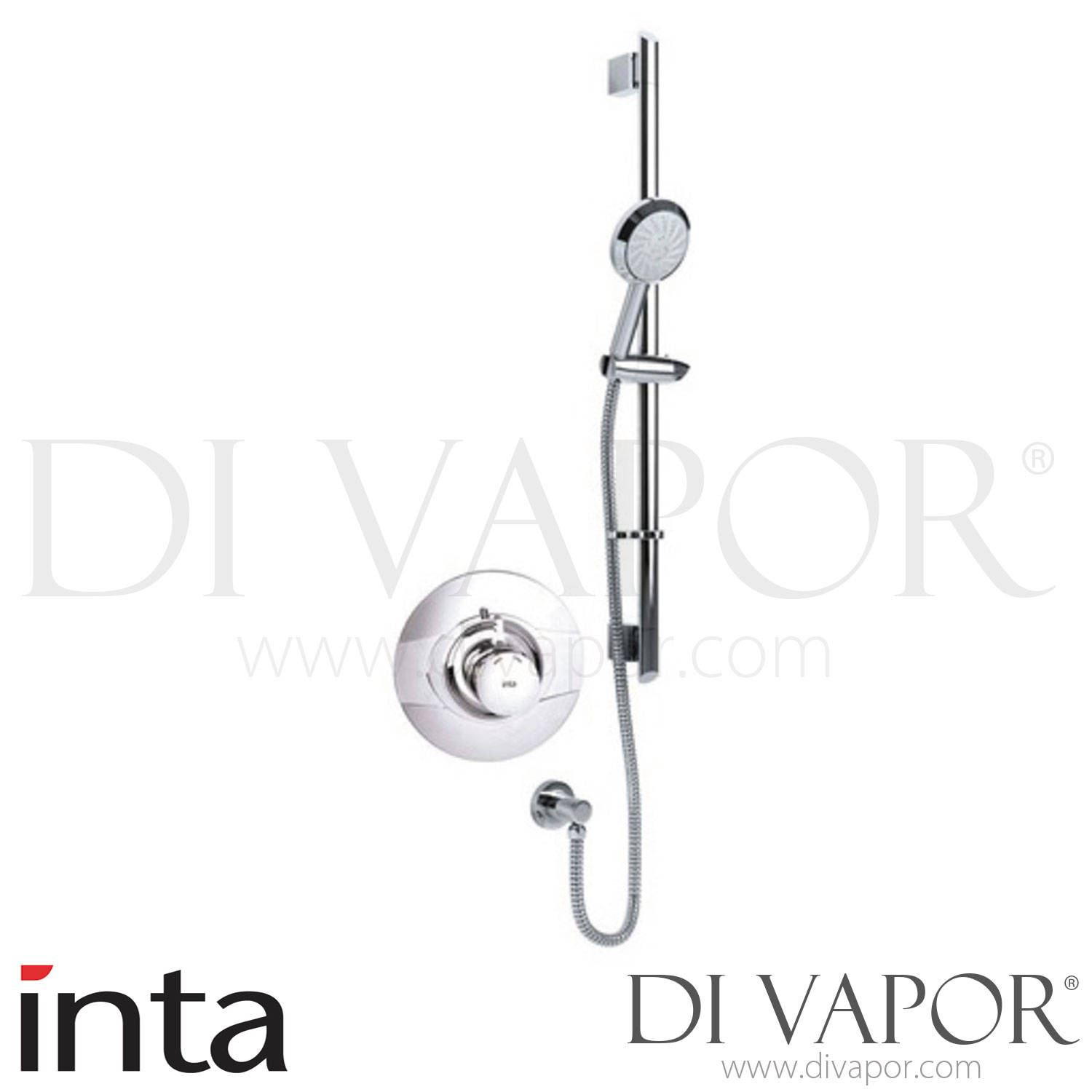 Inta 90015CP Mood Contemporary Concealed Dual Control Thermostatic ...