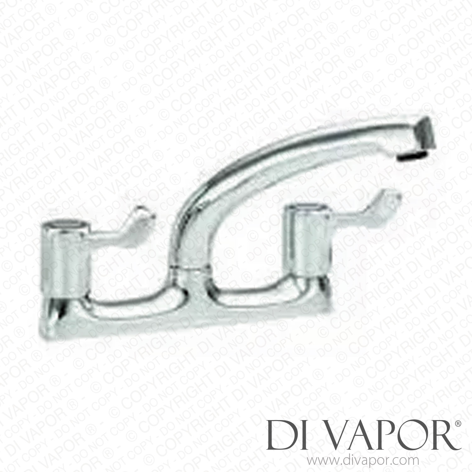 Heatrae Sadia 95.970.325 Pack Q Chrome Two Hole Elbow Mixer Tap with 1/ ...