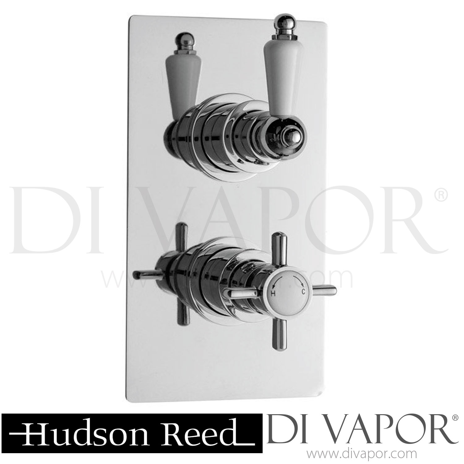 Hudson Reed / Ultra A3050 Beaumont Concealed Thermostatic Twin Shower ...