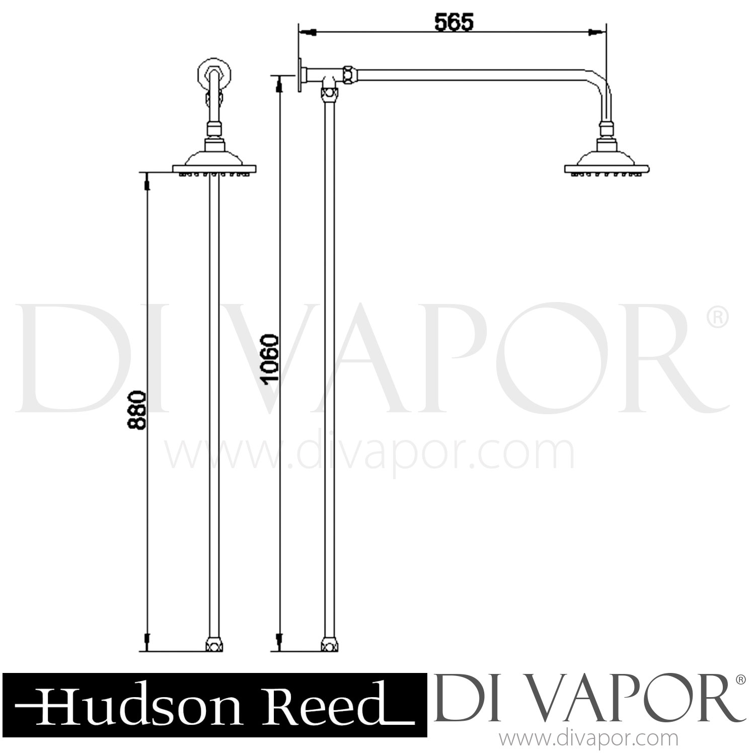 Hudson Reed A3091-A3600 Traditional Dual Exposed Thermostatic Shower ...