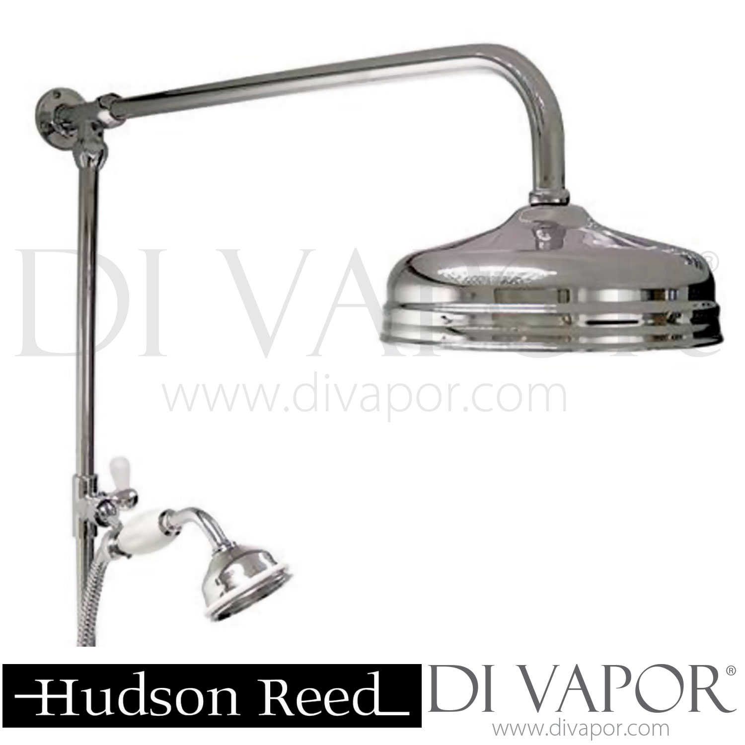 Hudson Reed Twin Shower Valve With Victorian Gr& Rigid Riser Kit ...