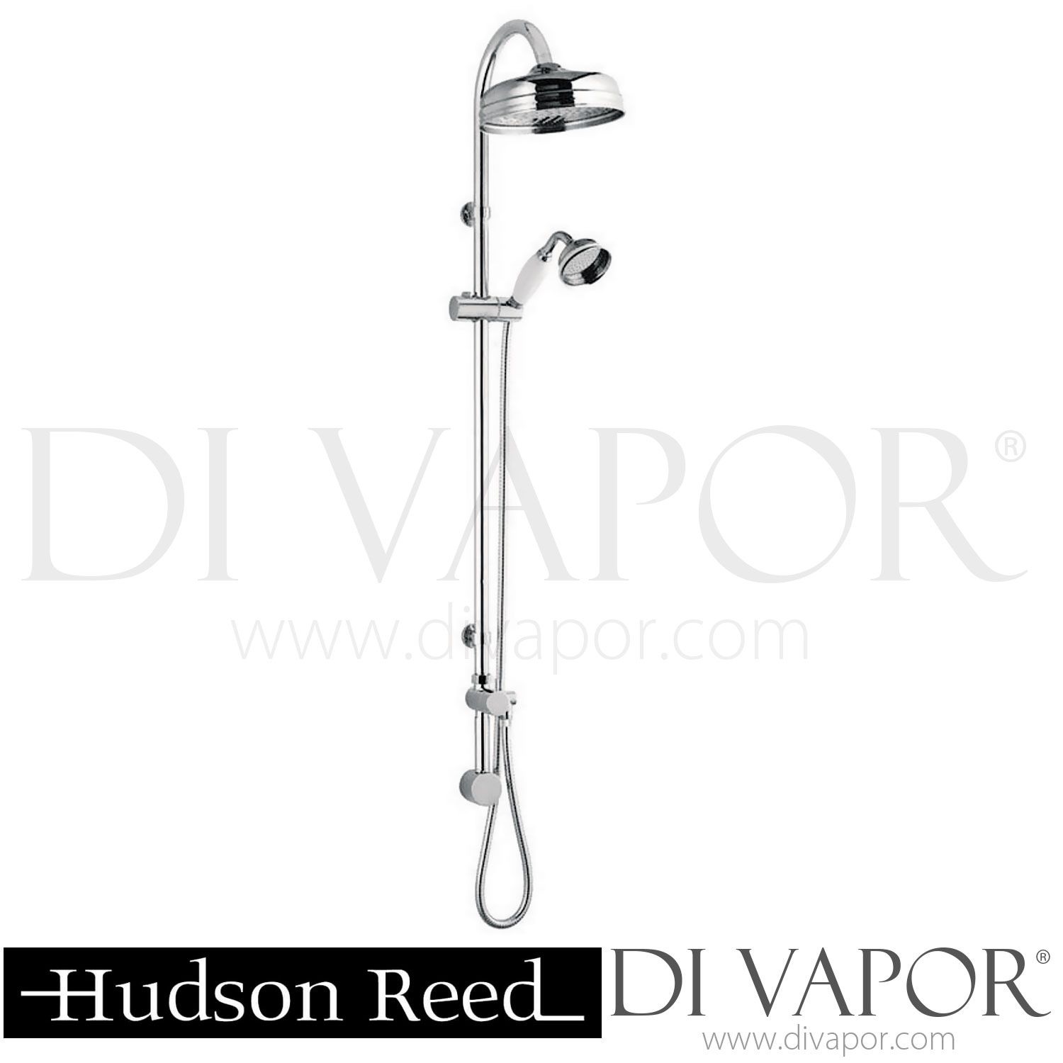 Hudson Reed Topaz Traditional Twin Concealed Valve With Luxury Rigid ...